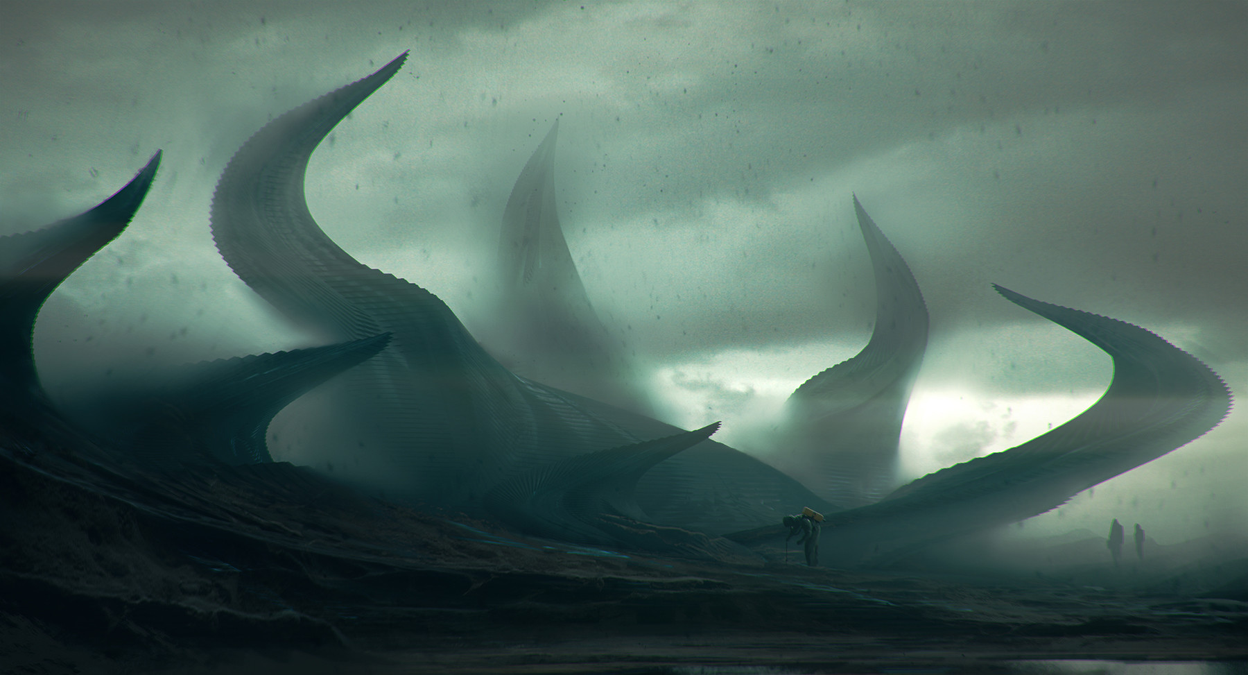 Alien Molecule by Quentin Bouilloud : r/ImaginaryLandscapes