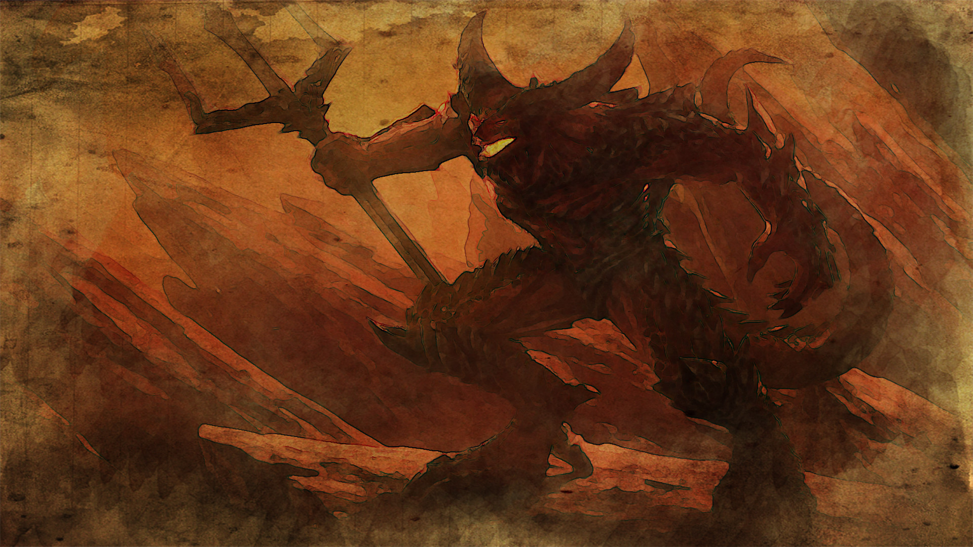 ArtStation - Watercolor hellscape