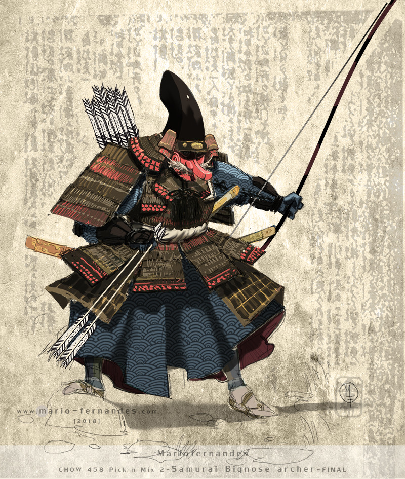 ArtStation - Samurai bignose archer