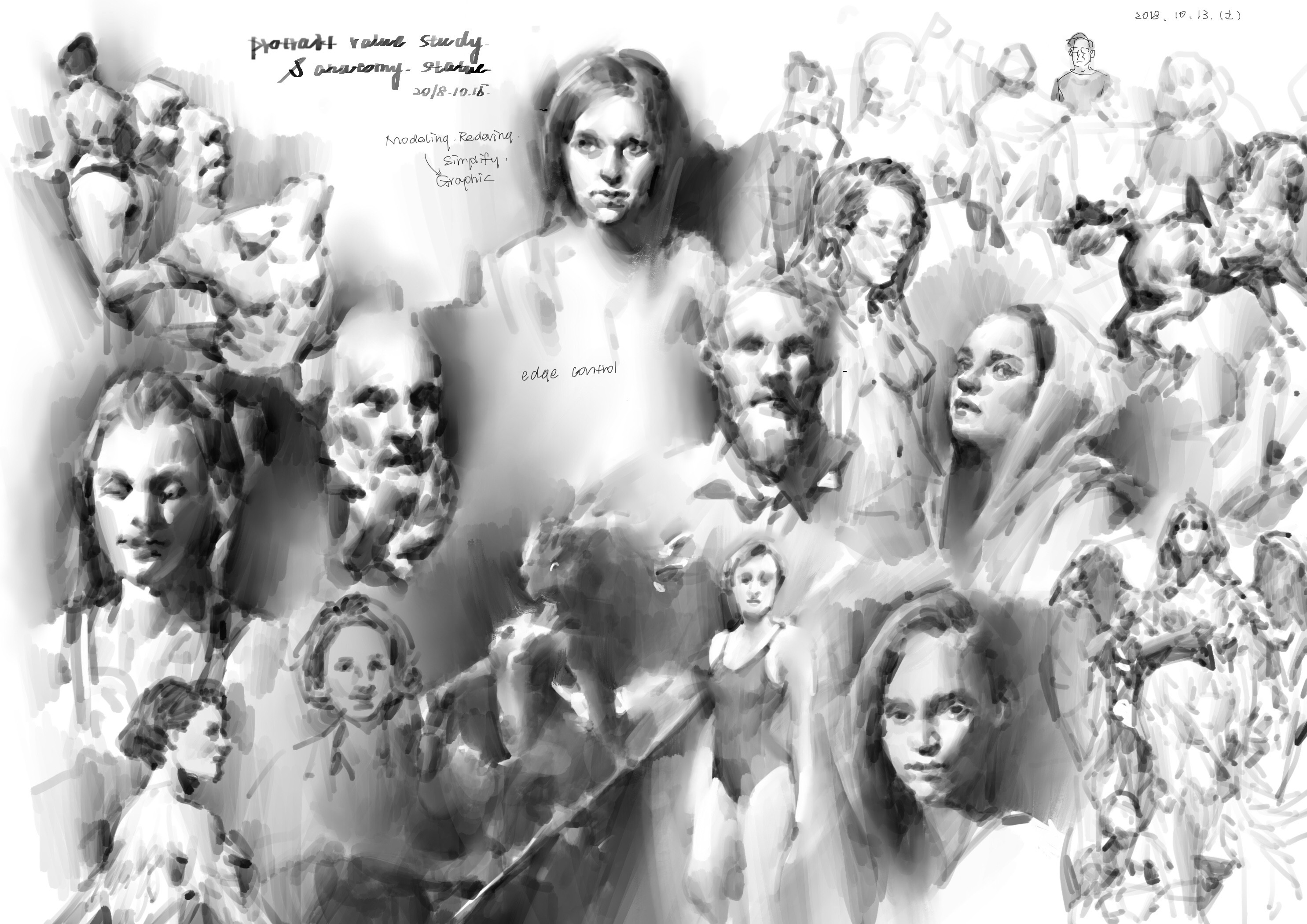 Entei Ryu - 2 month sketch collection