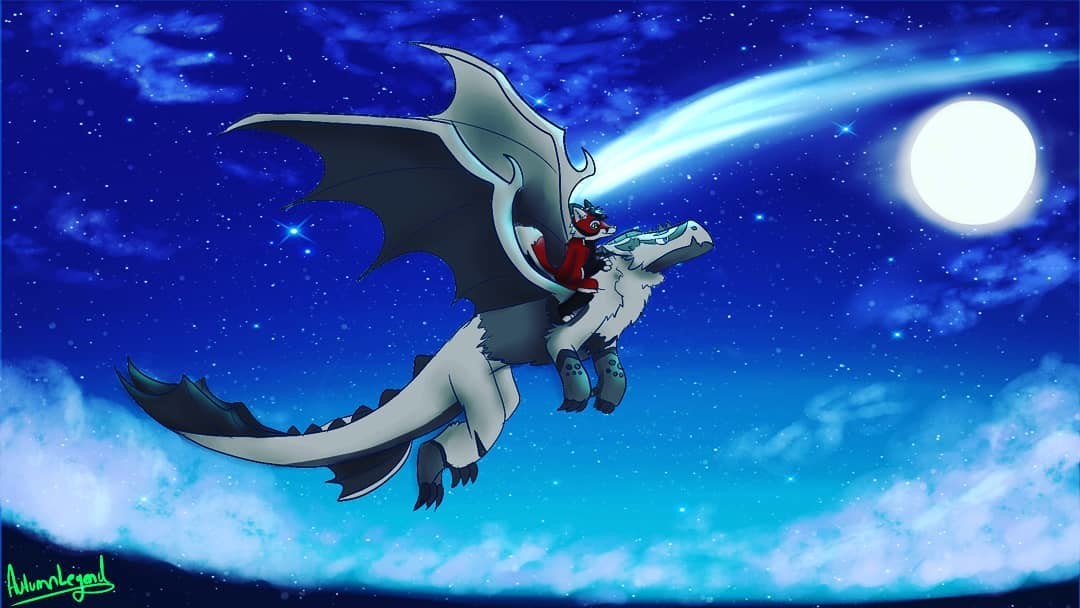 ArtStation - Night Sky Flight - Commission