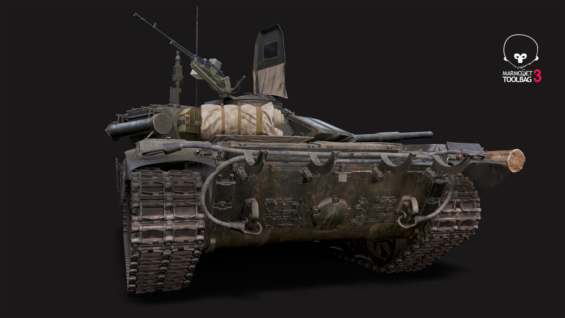 Alexandr Gladysh - T-72 B3 ( Rigged Low-Poly PBR Materials 3D model)
