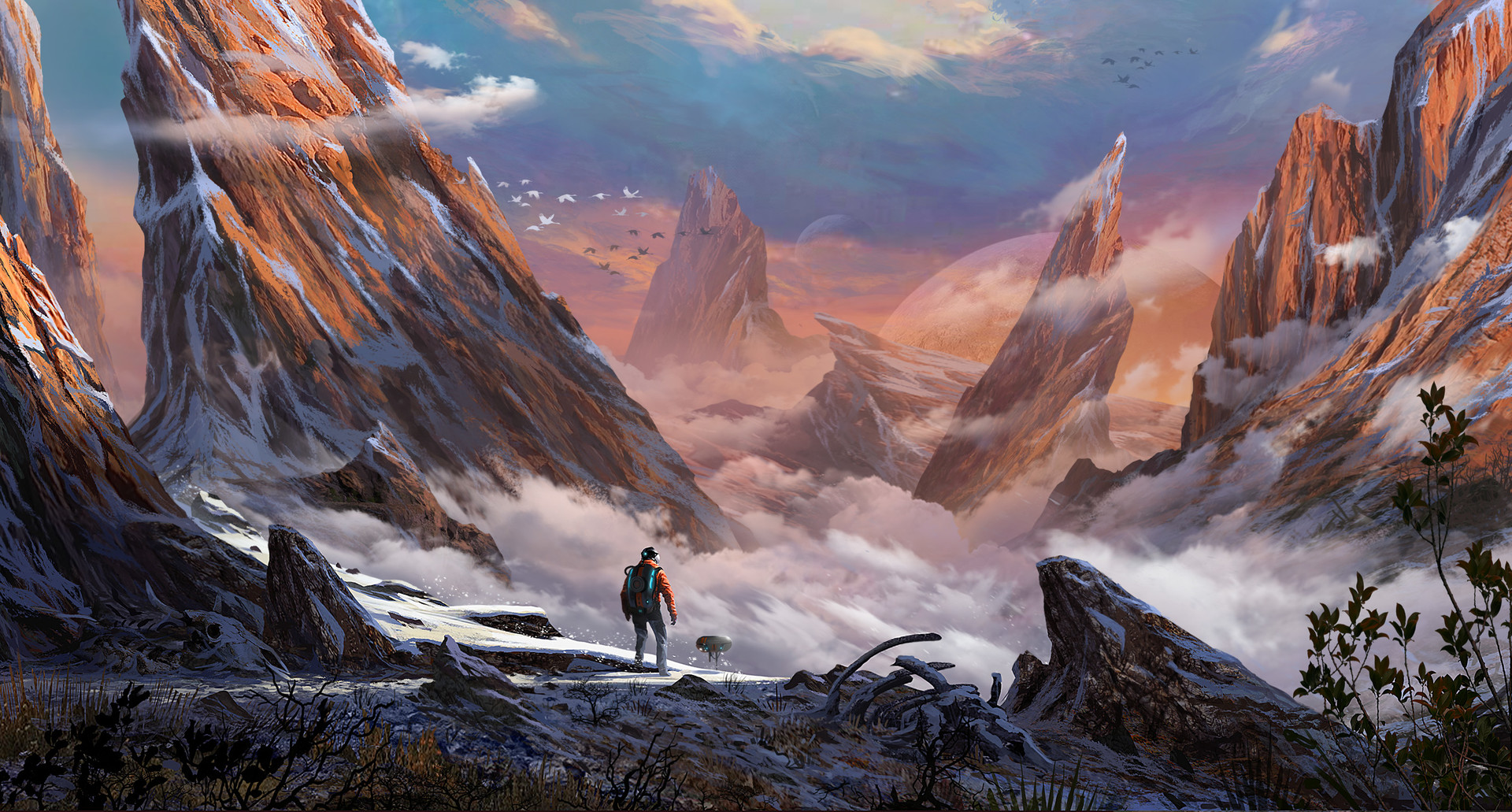 ArtStation - Cloudy Mountain