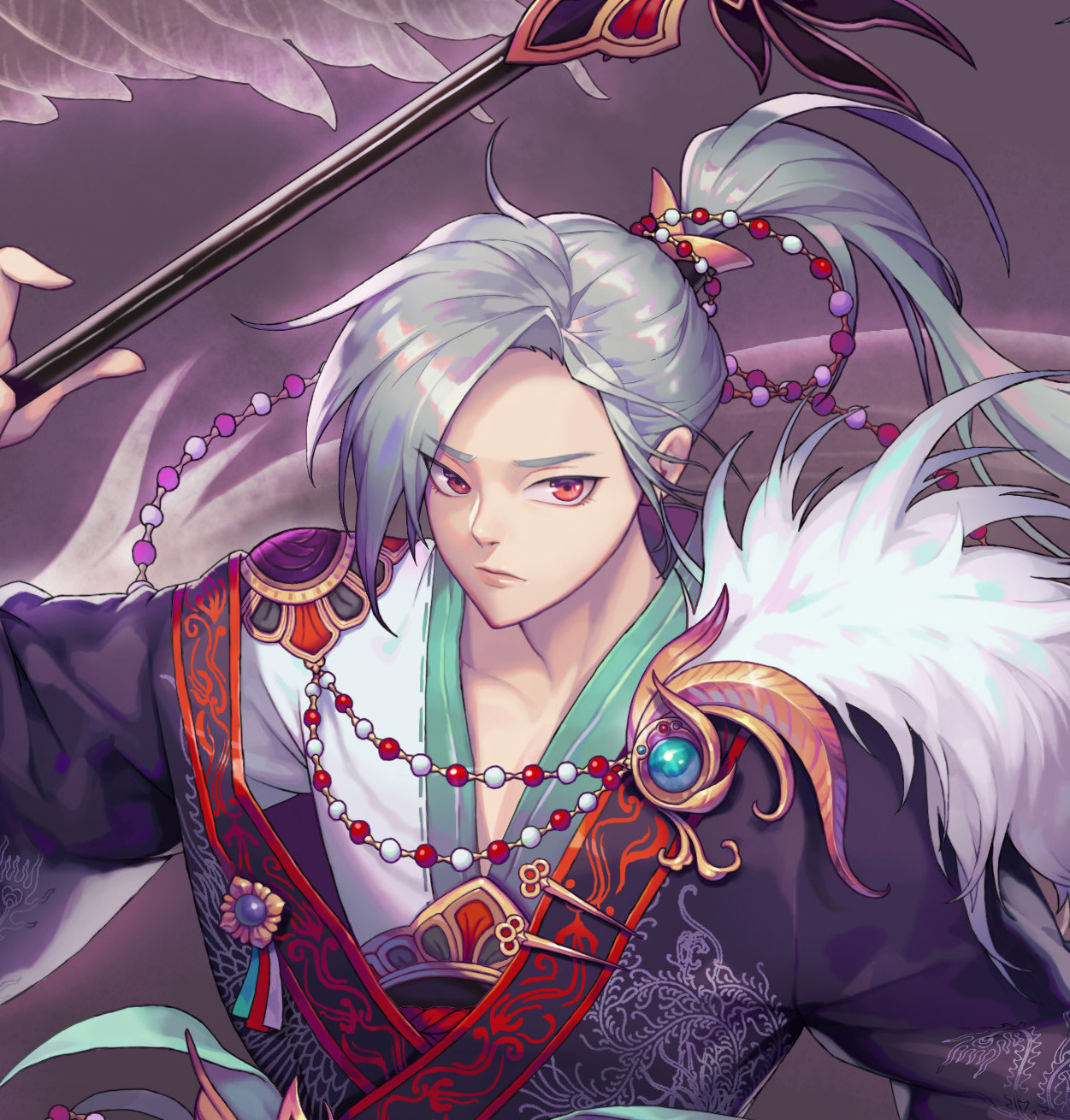 ArtStation - The boy and oriental phoenix