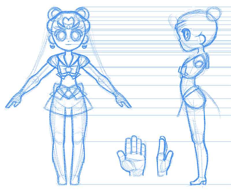 Iris Gadget - Sailor Moon - Low-poly Model