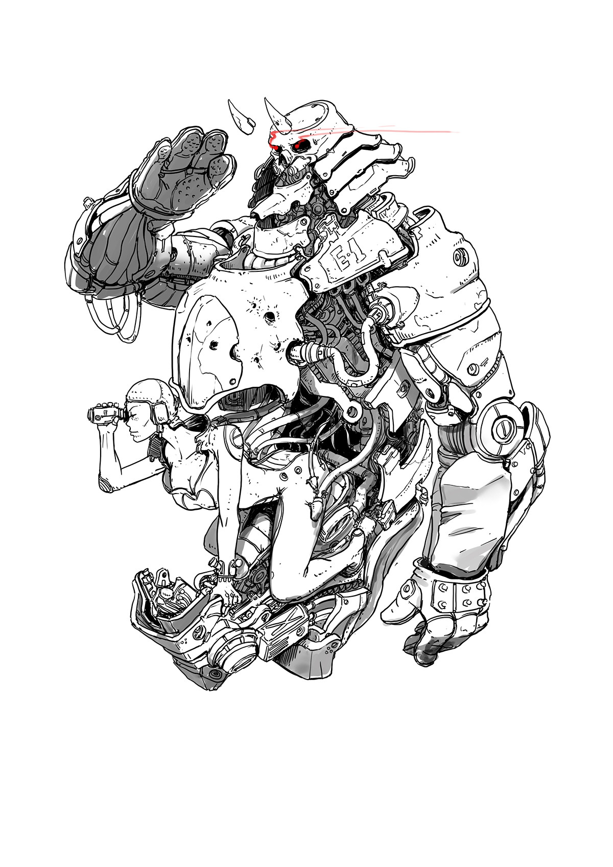 ArtStation - Inktober 2018 Day 18 - Exosuit