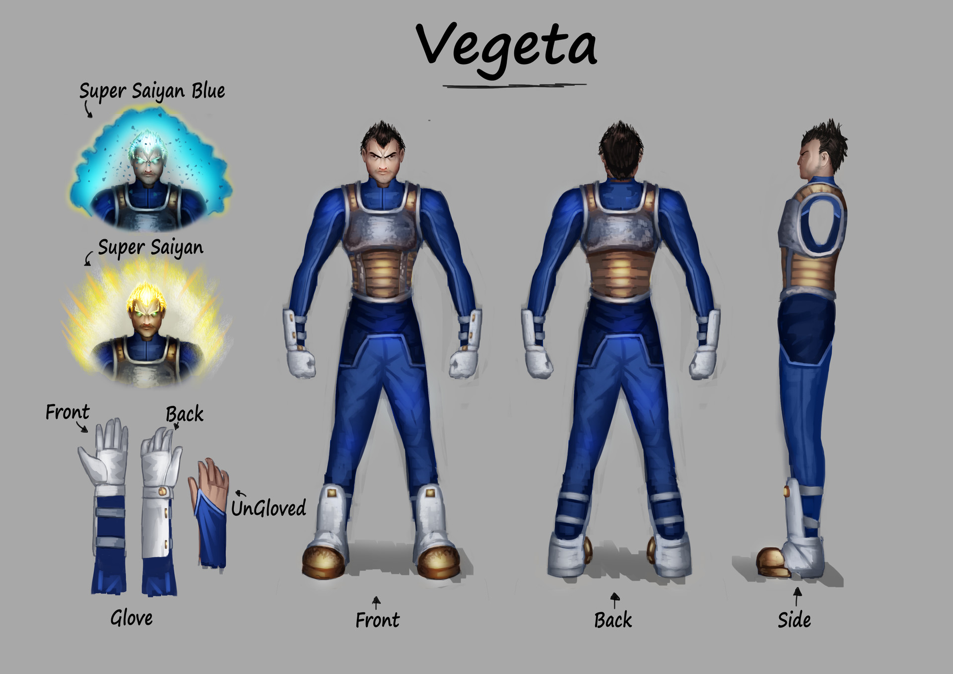 ArtStation - Dragon Ball my tack on Vegeta