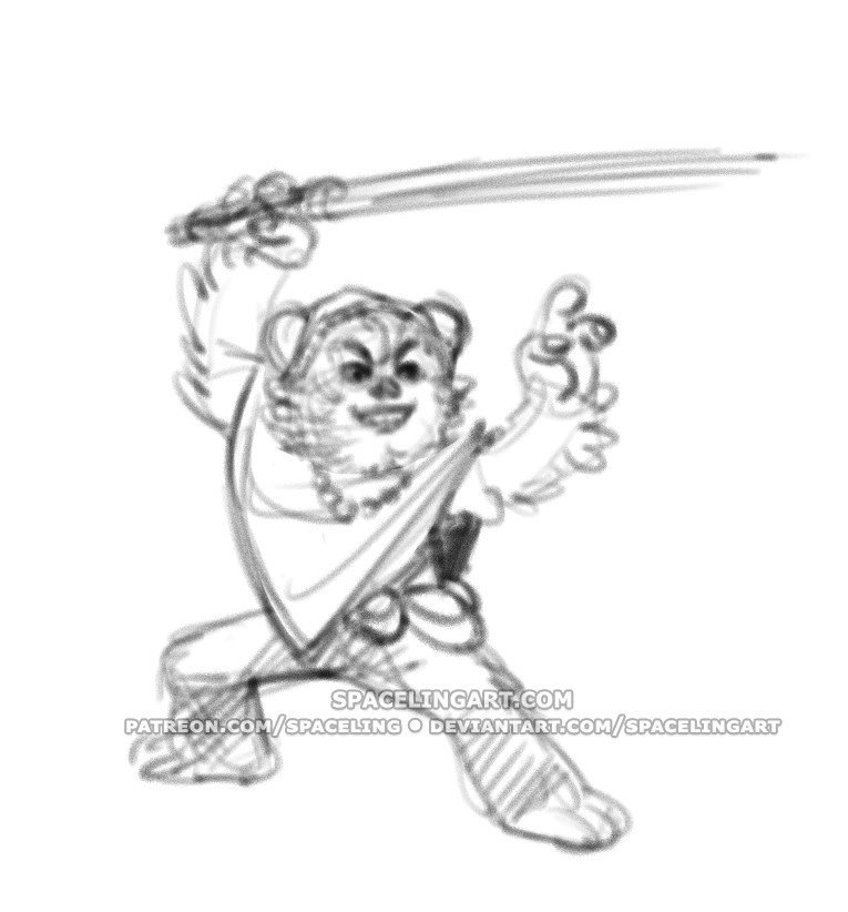 ewok coloring page free