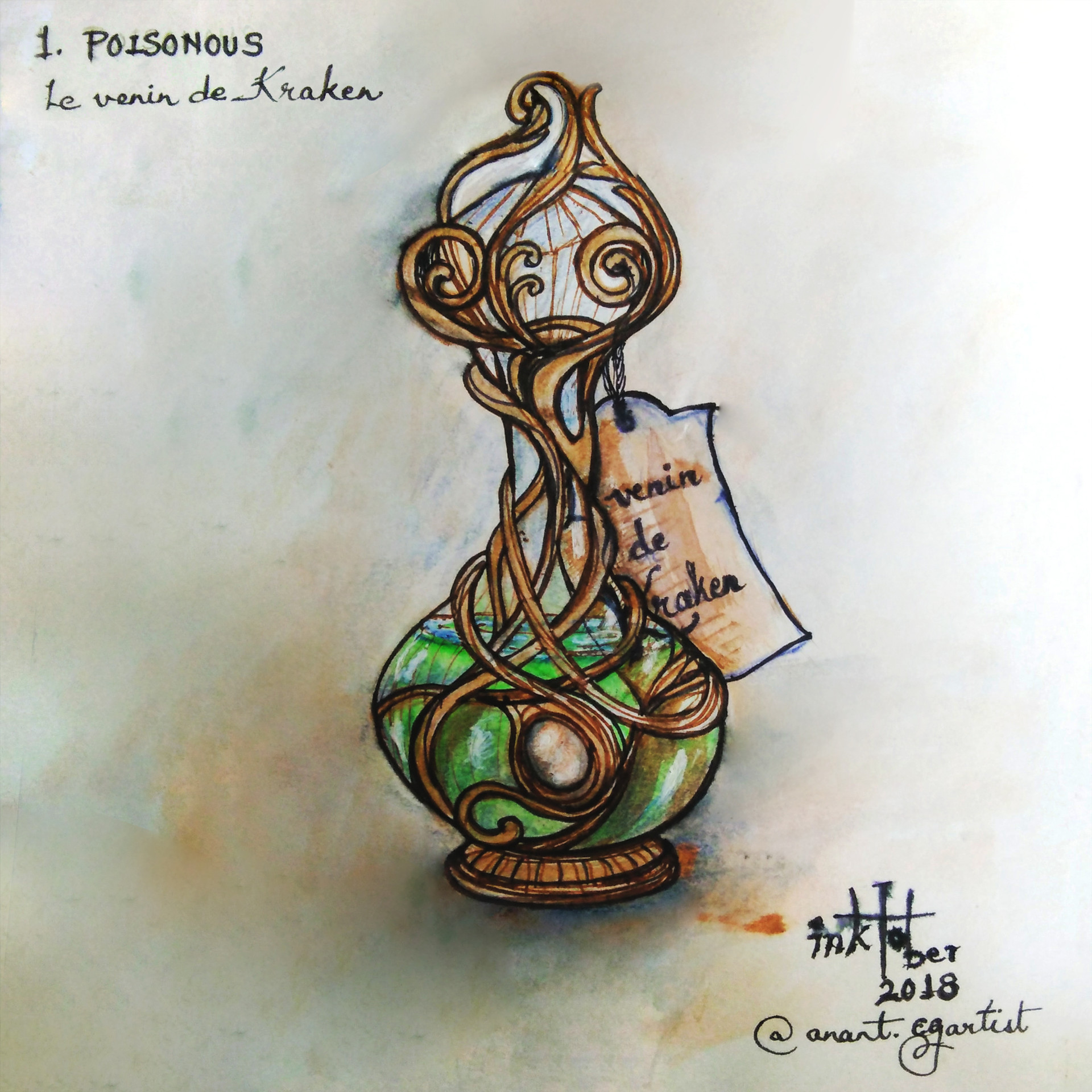 ArtStation - Inktober #1- POISON