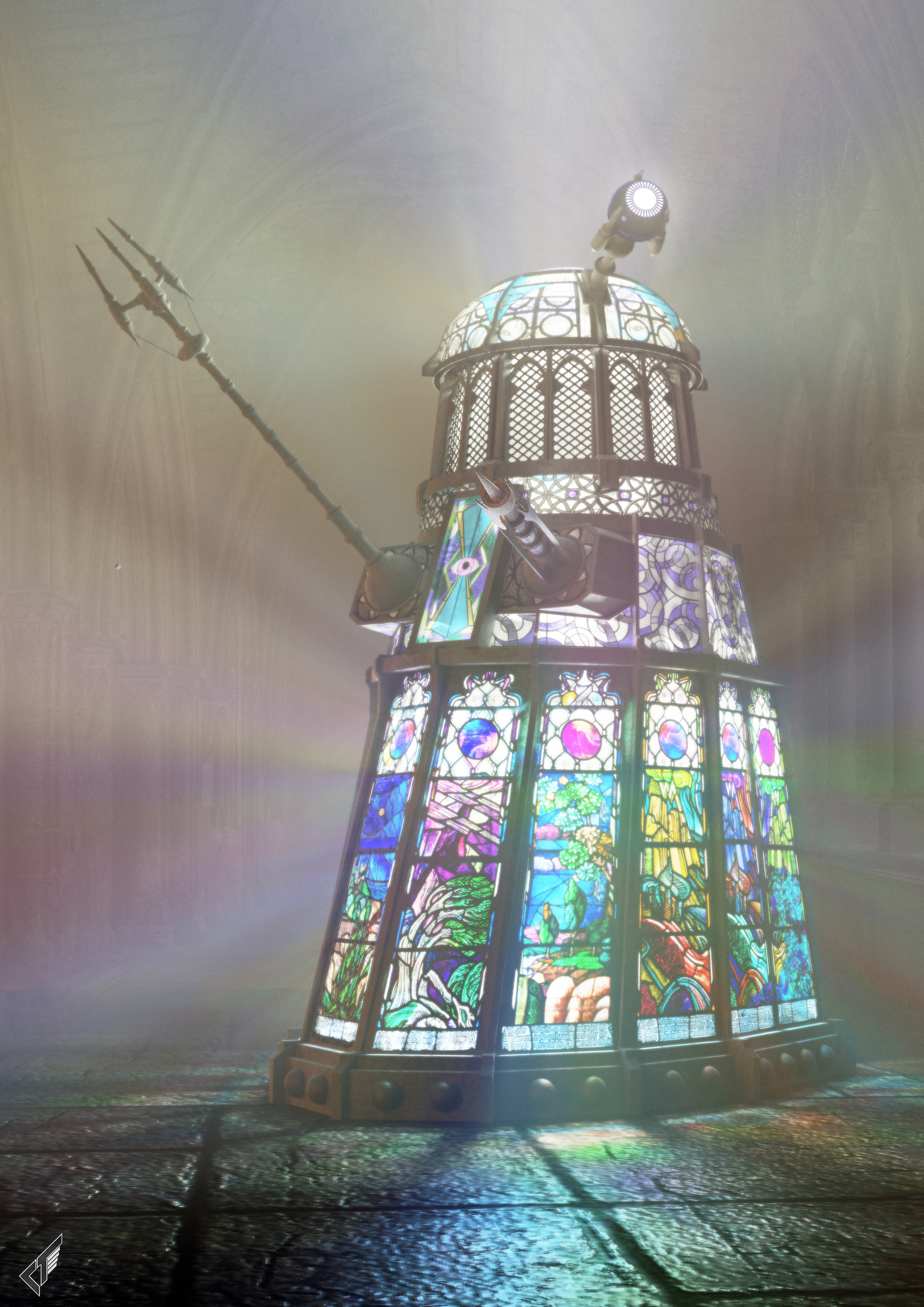 ArtStation - Stained Glass Dalek