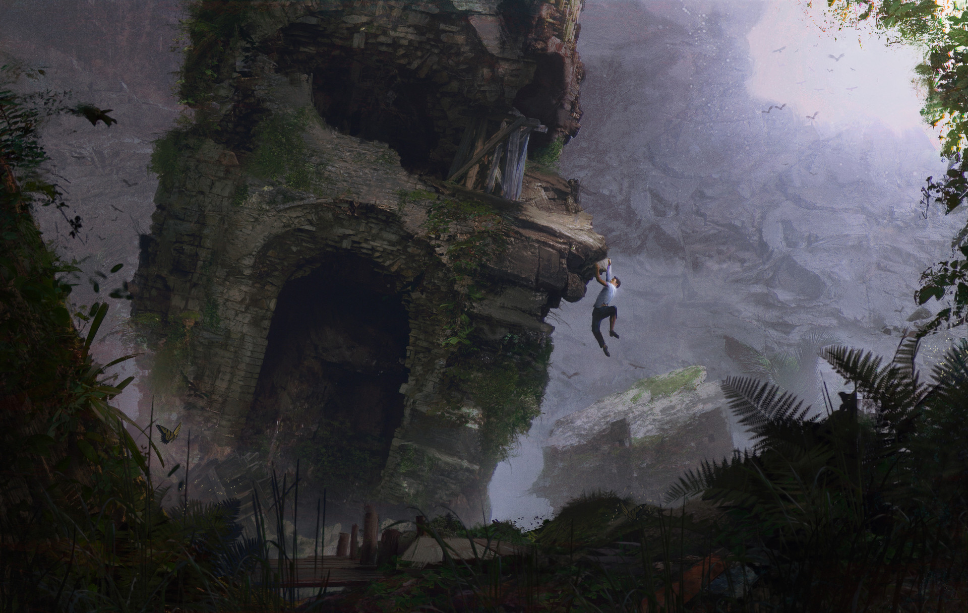 ArtStation - Drake climbing