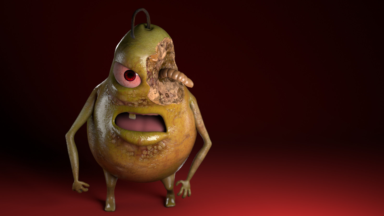 Sergio Castañeda - 3D Character - Zombie Pear