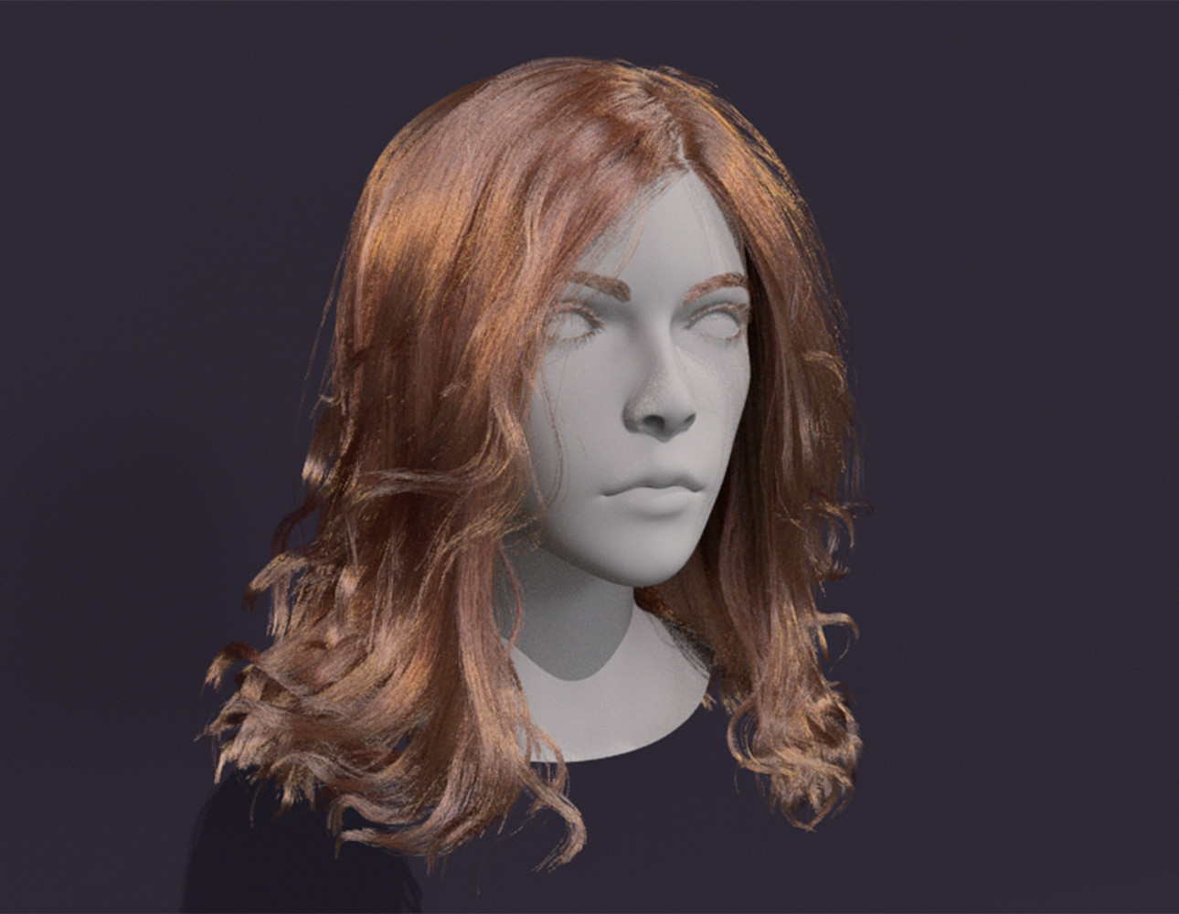 Julia Harbar - Realistic hair with Xgen Maya.