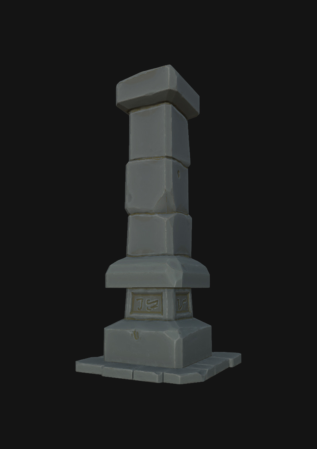 ArtStation - Stylised Stone Pillar