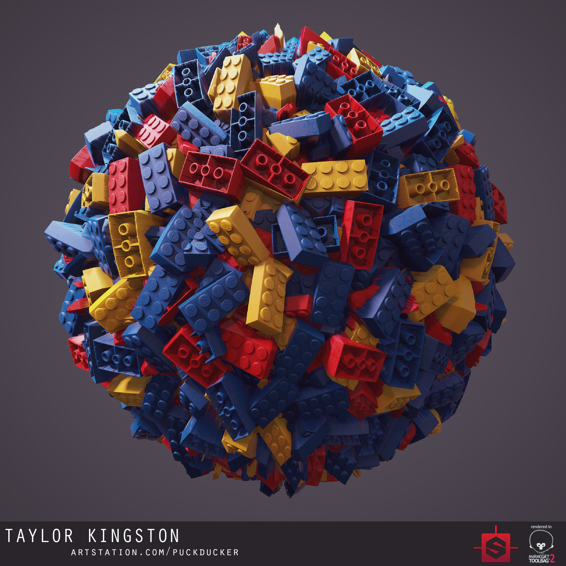 Taylor Kingston - Scattered Lego Bricks Study