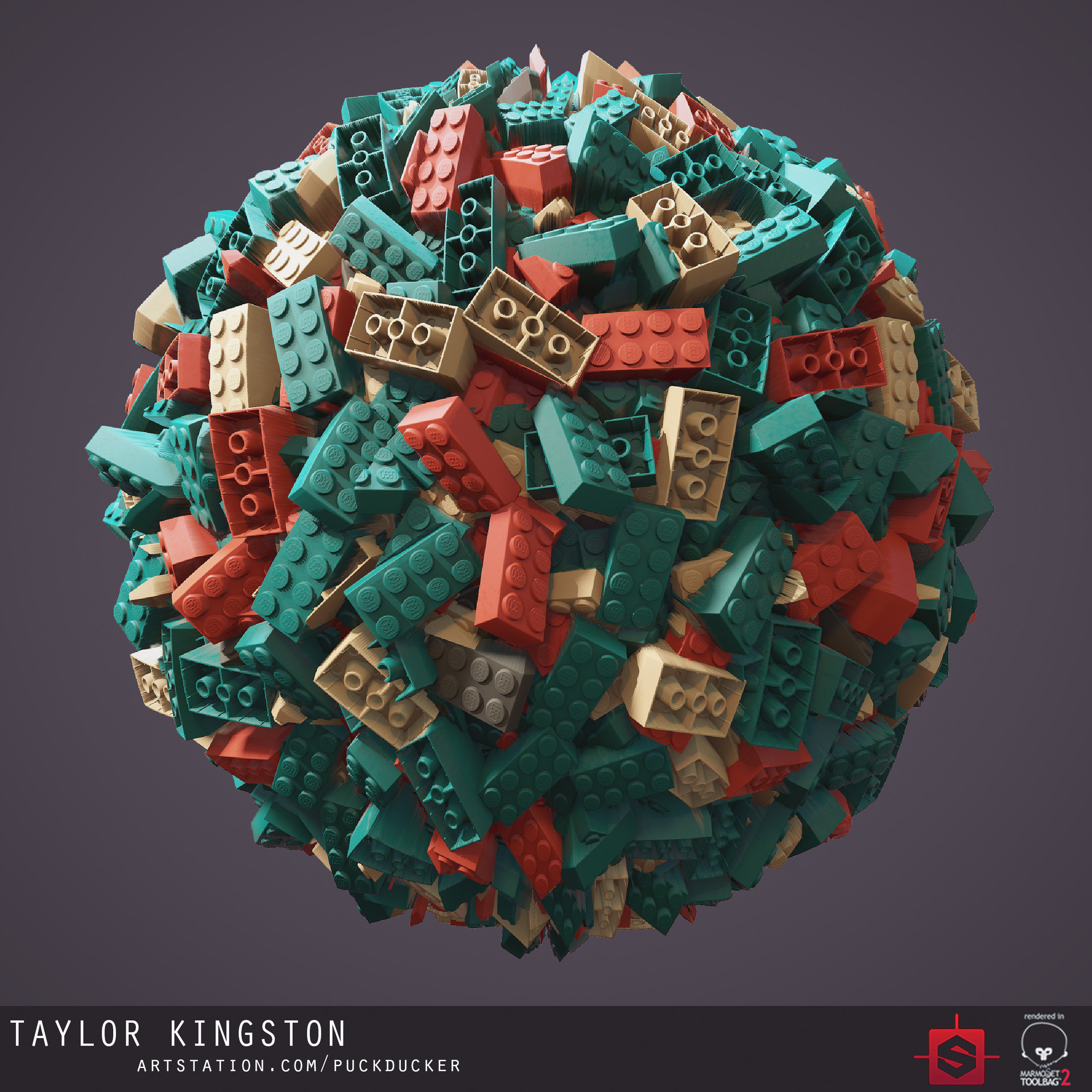 Taylor Kingston - Scattered Lego Bricks Study