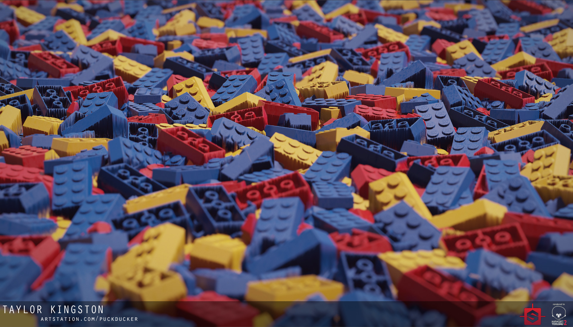 Taylor Kingston - Scattered Lego Bricks Study
