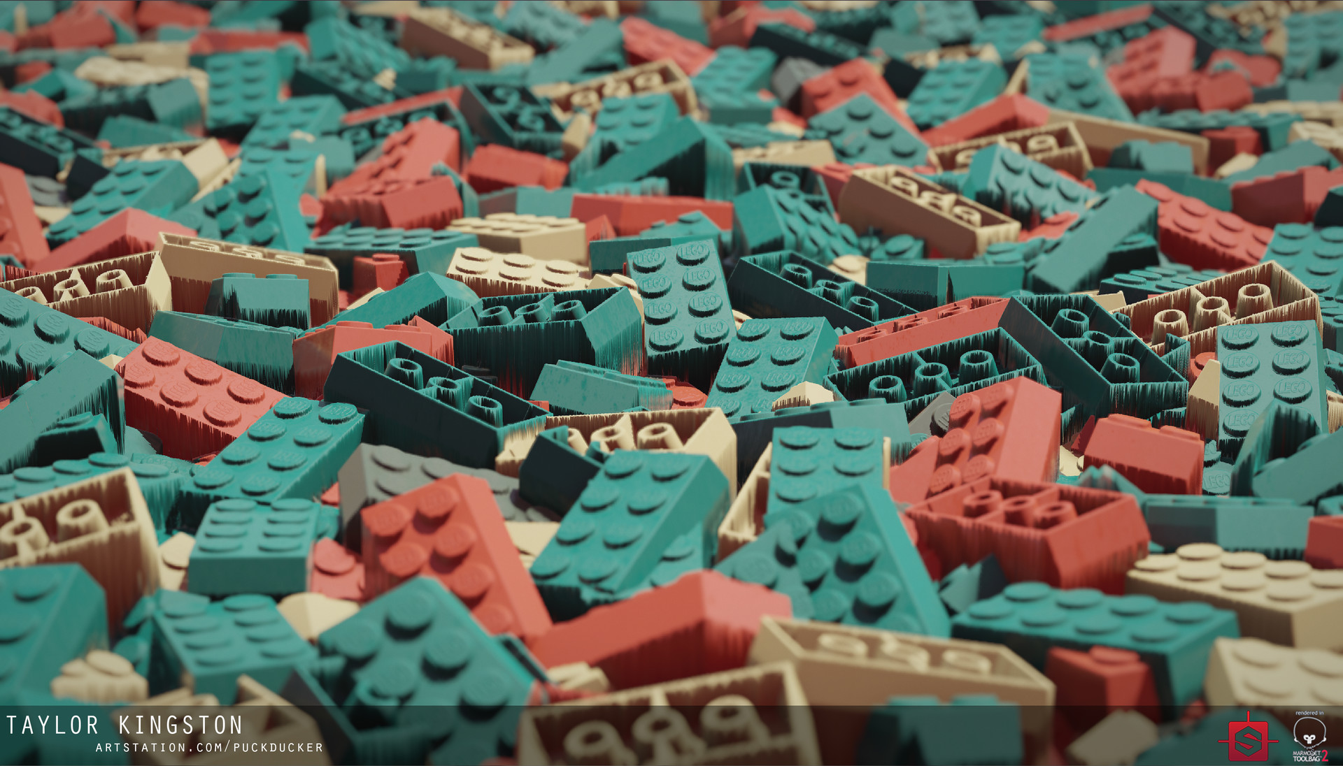 Taylor Kingston - Scattered Lego Bricks Study