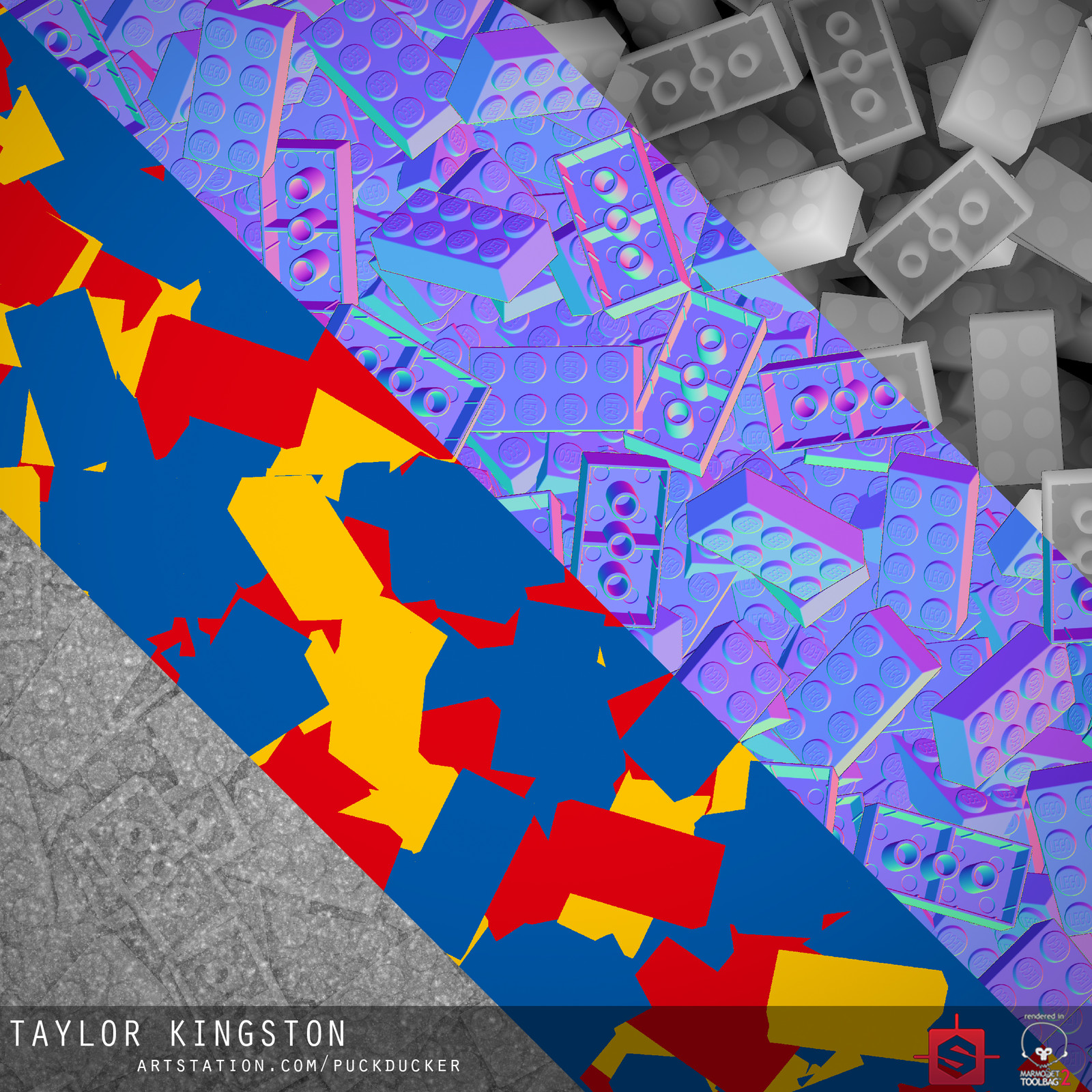 Taylor Kingston - Scattered Lego Bricks Study