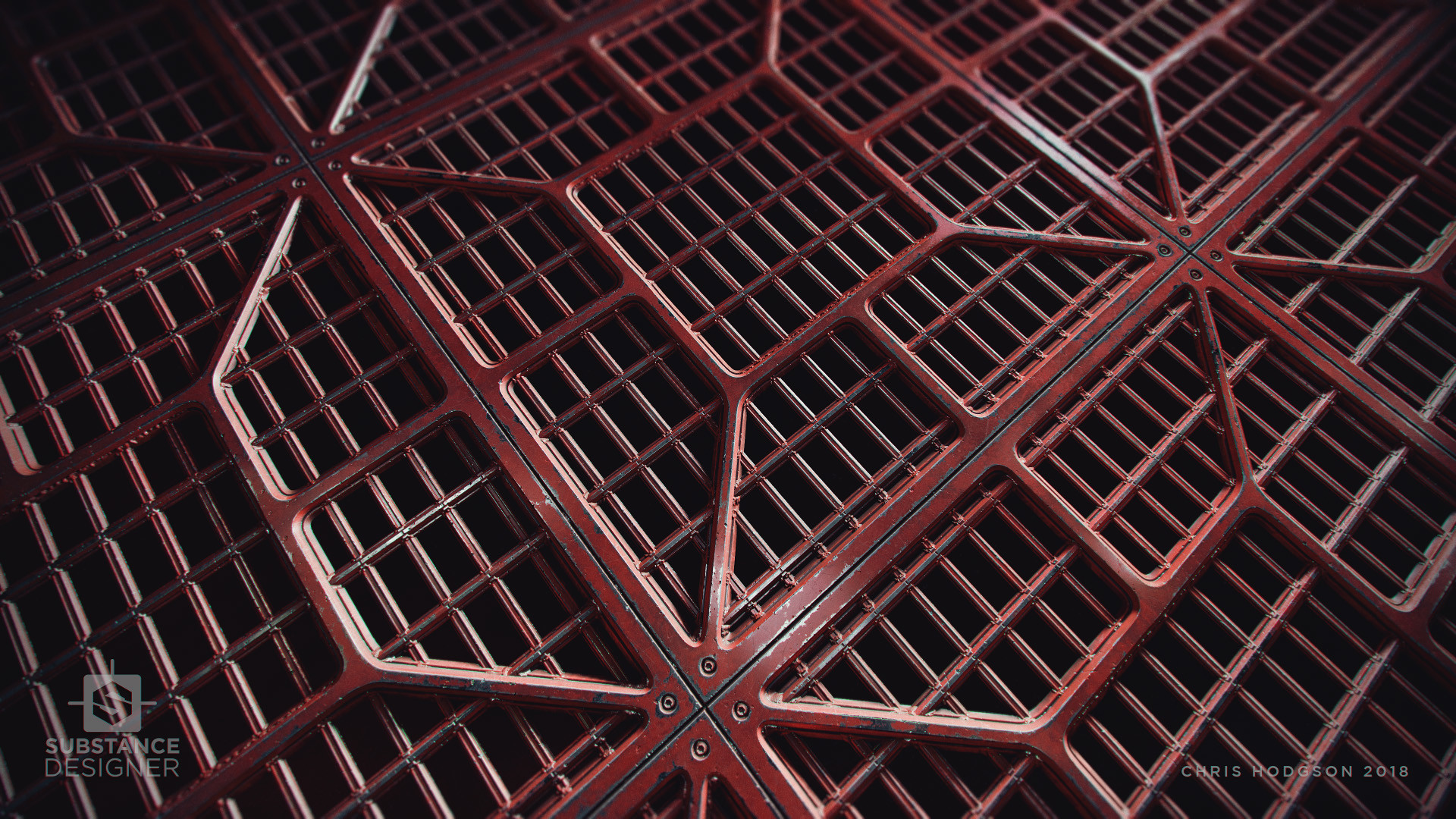 ArtStation - Sci-Fi Painted Metal Grating