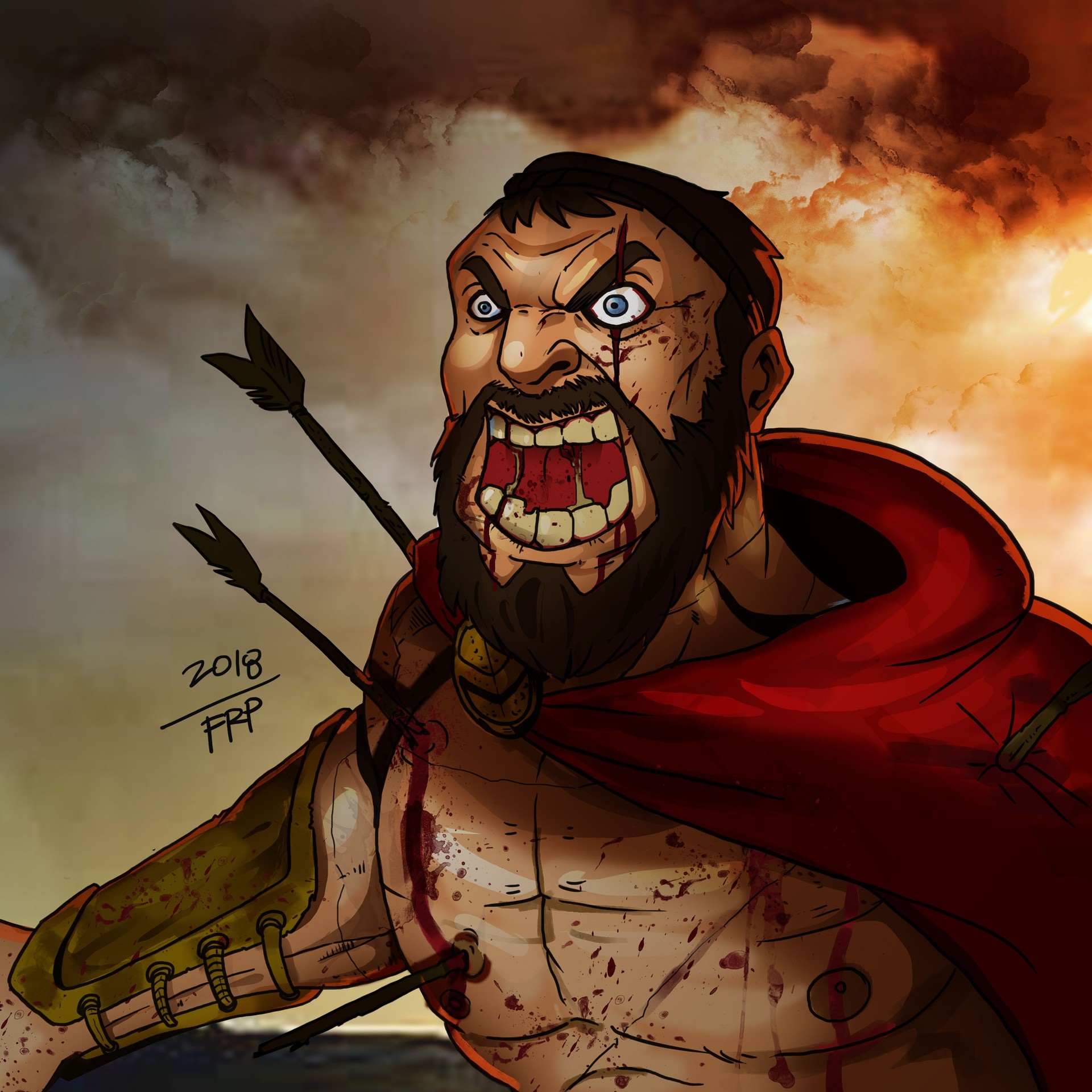 ArtStation - Leonidas's last stand, Frank Pedojan