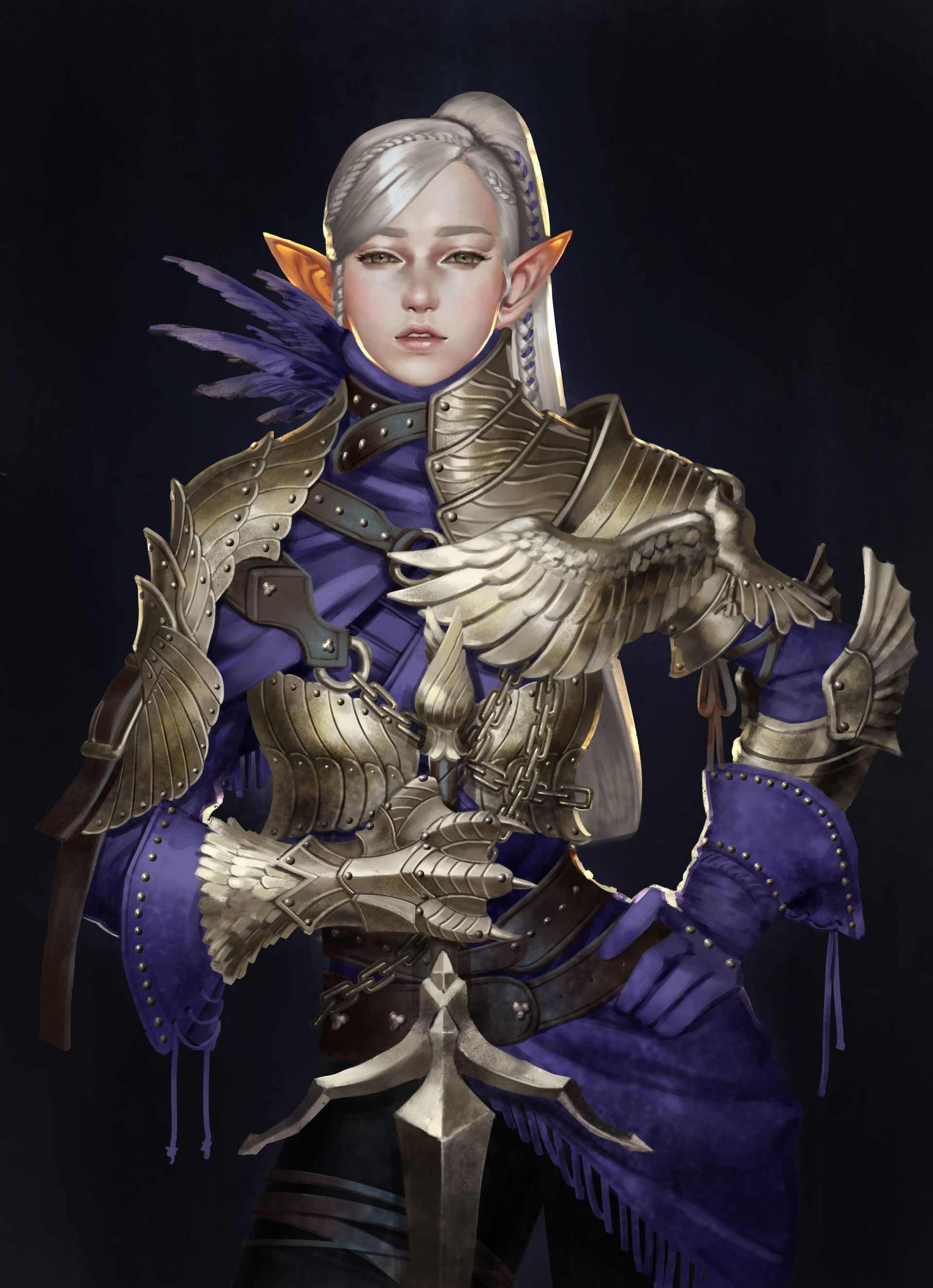 ArtStation - 20181017 Elf warrior