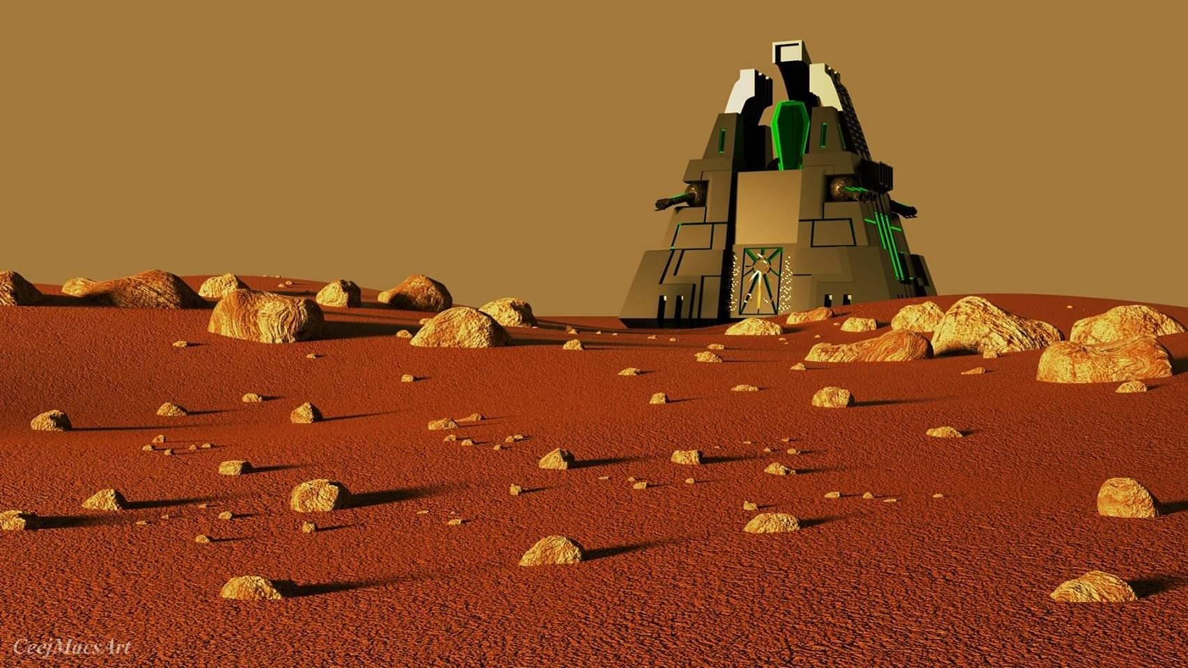 ArtStation - Monolith on mars