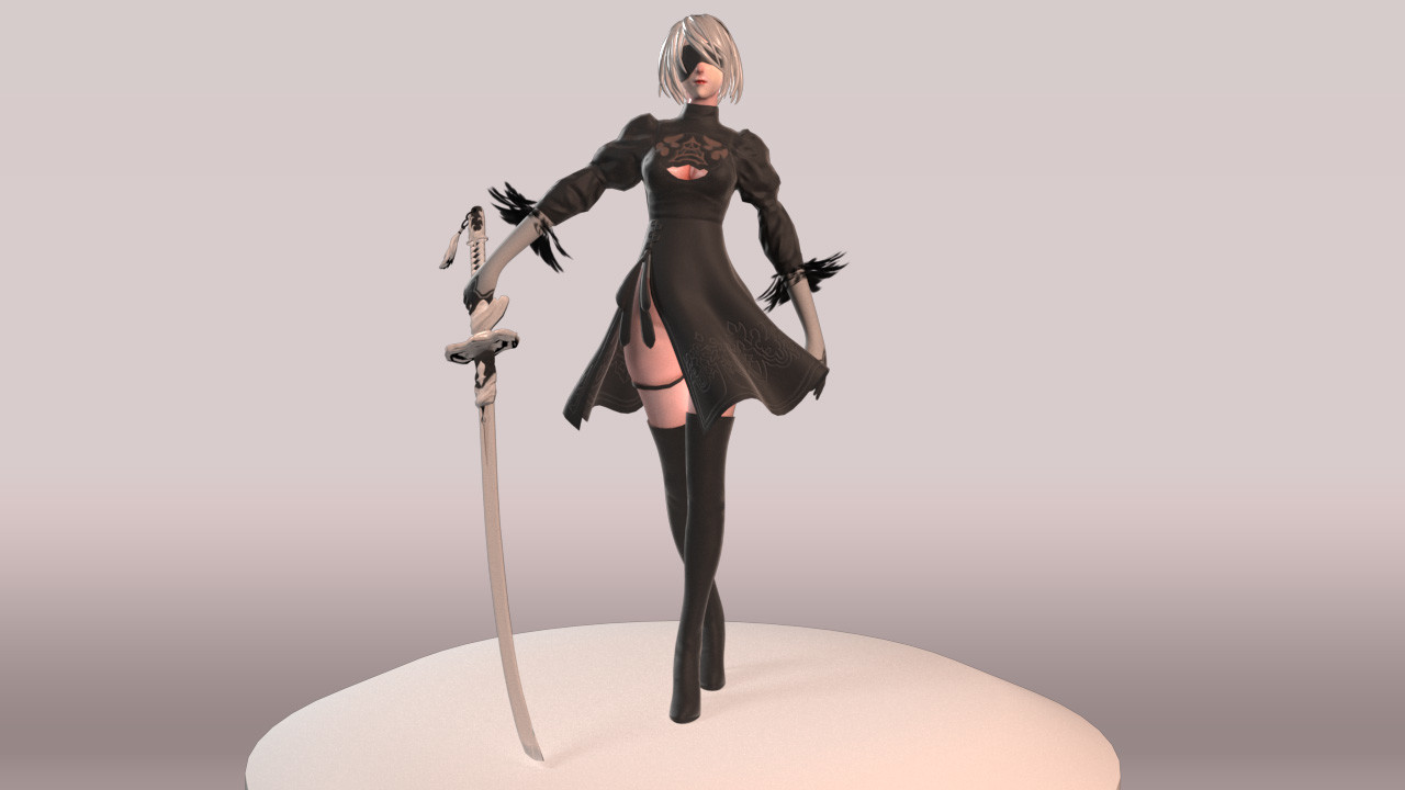 Astrid Della - Nier Automata - 2B 3D model