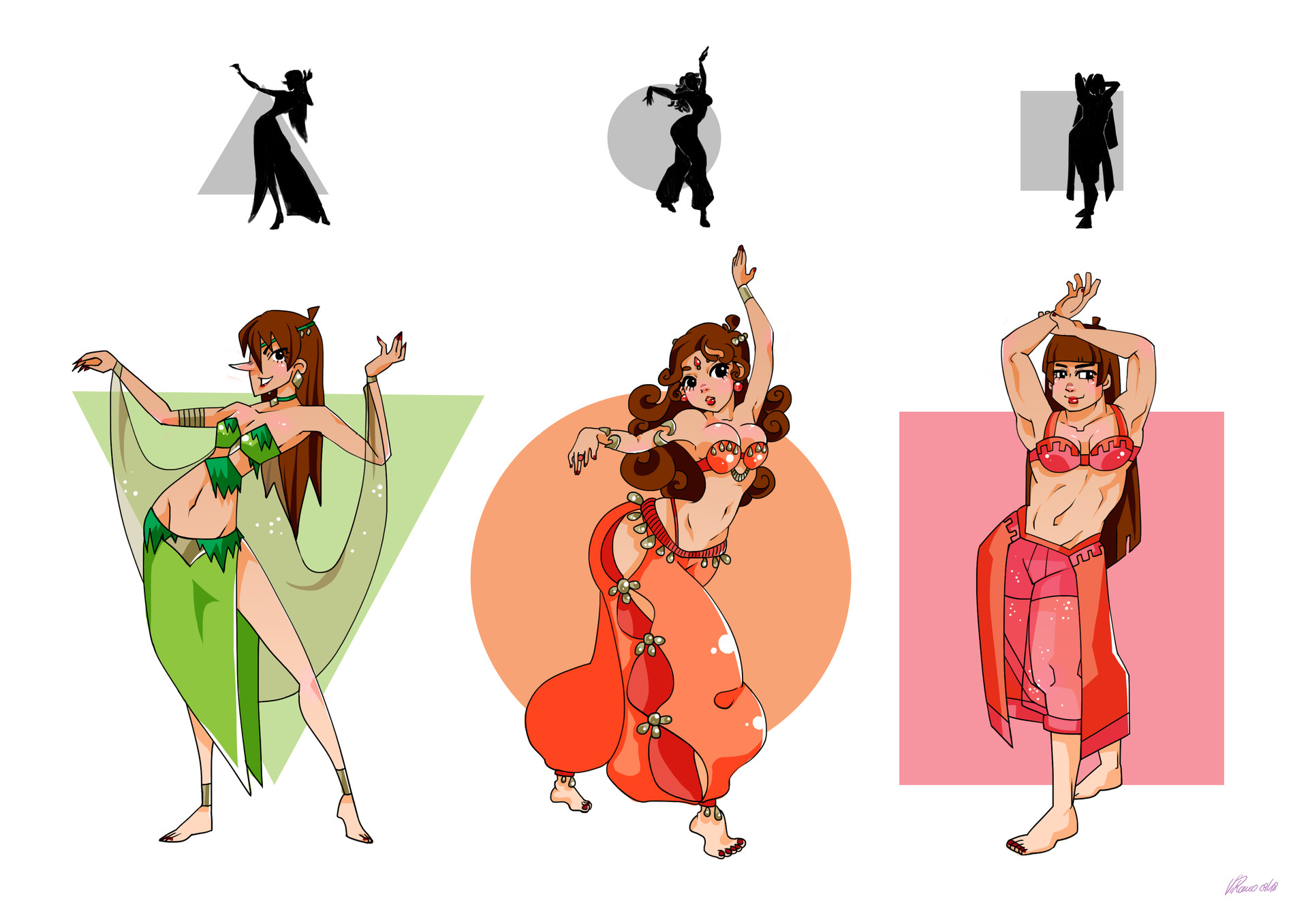 ArtStation - Shapes Belly Dancers