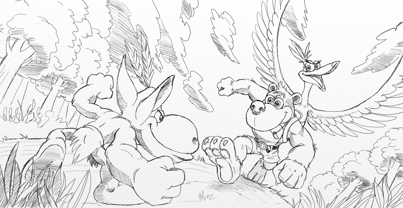 banjo kazooie coloring book