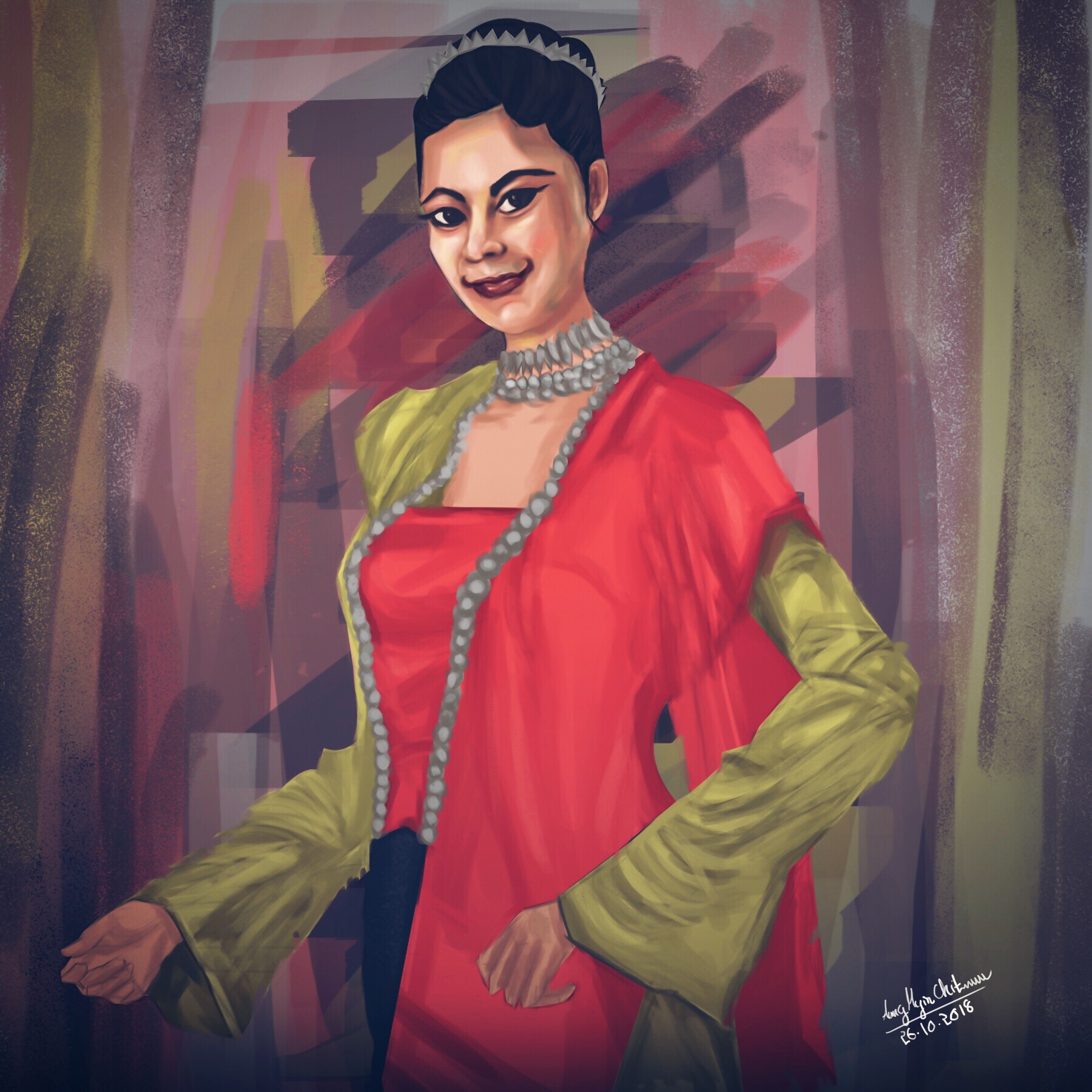 ArtStation - Burmese lady