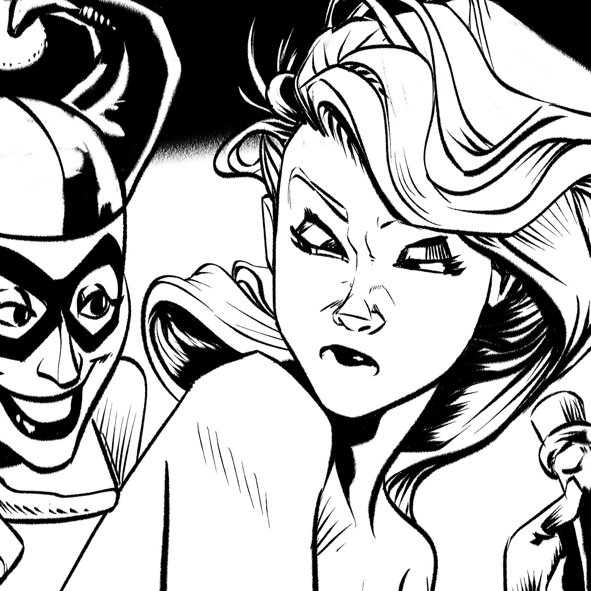 harley quinn and poison ivy coloring pages