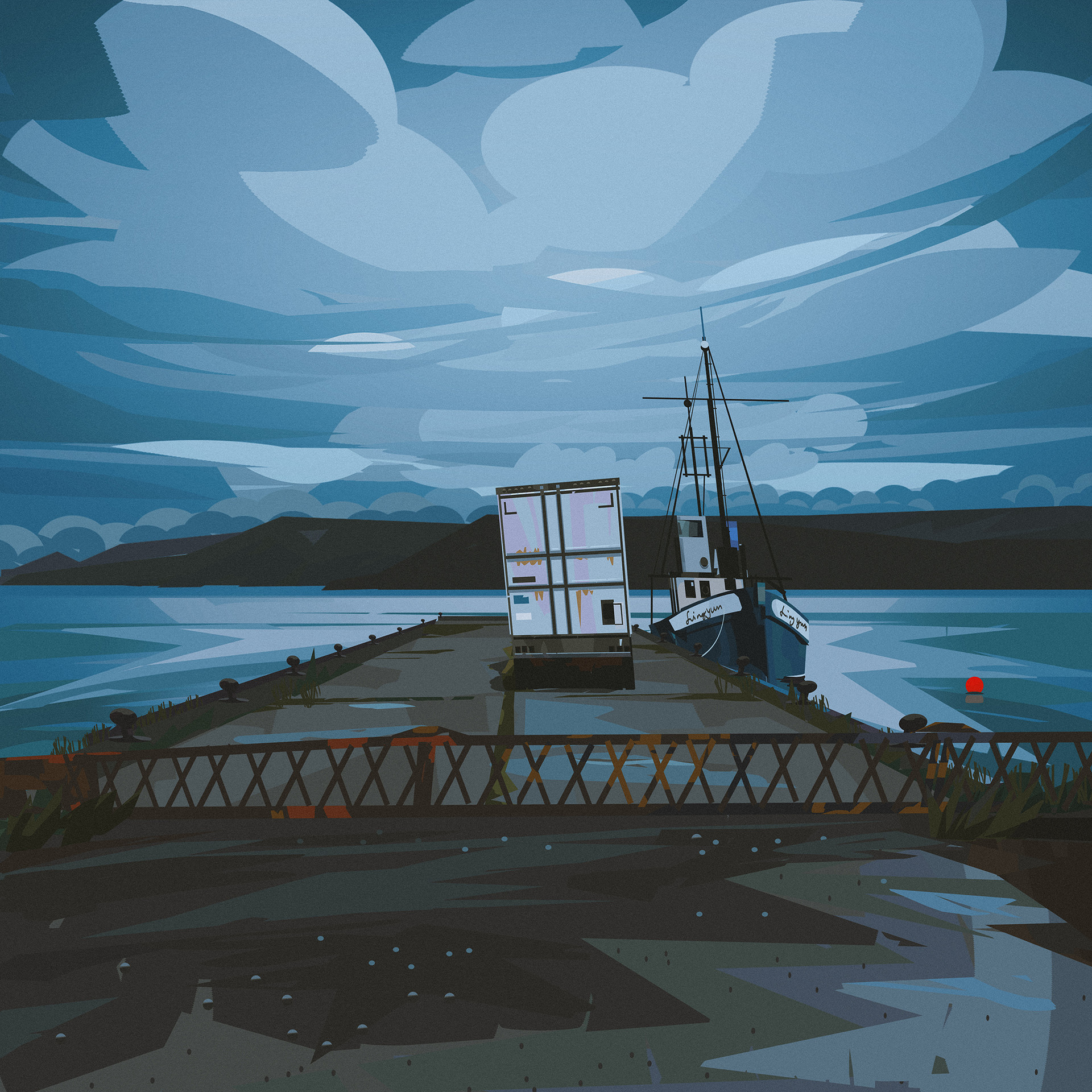 ArtStation - night dock