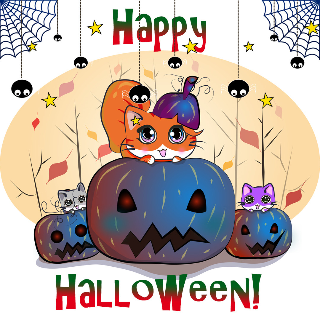 ArtStation - Happy Halloween cats!