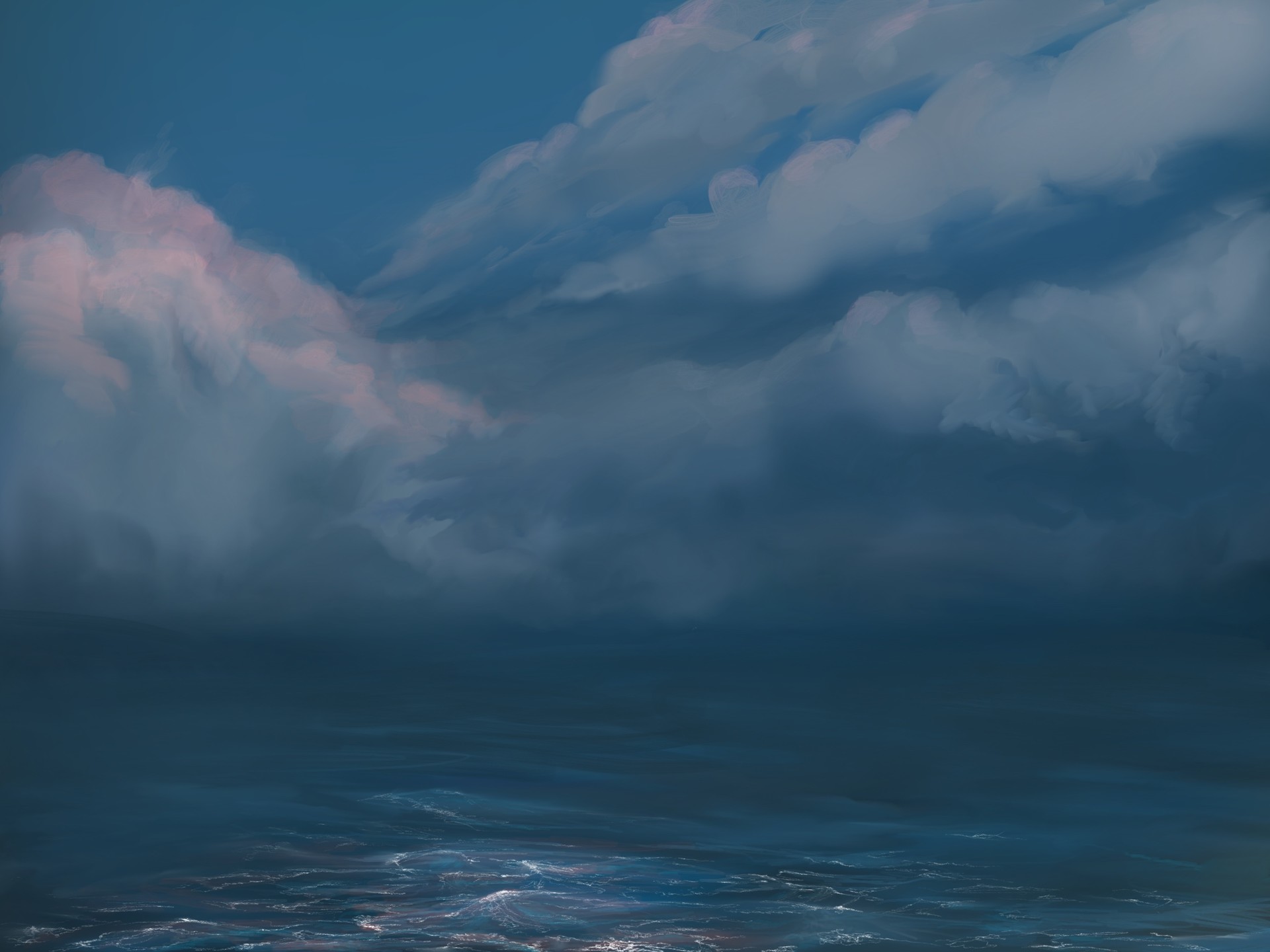 ArtStation - Ocean Painting Sketch