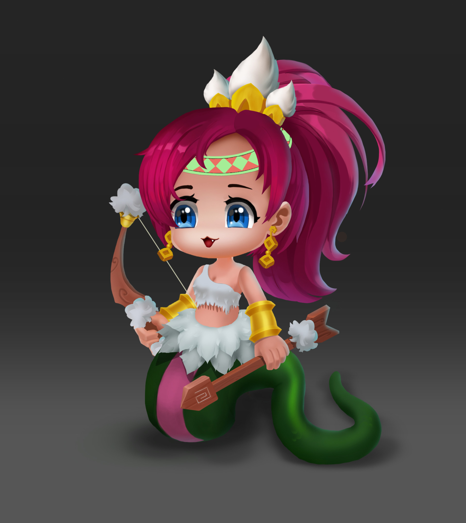 ArtStation - Chibi Snake girl