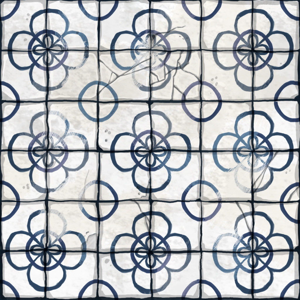 ArtStation - Hand painted tile textures