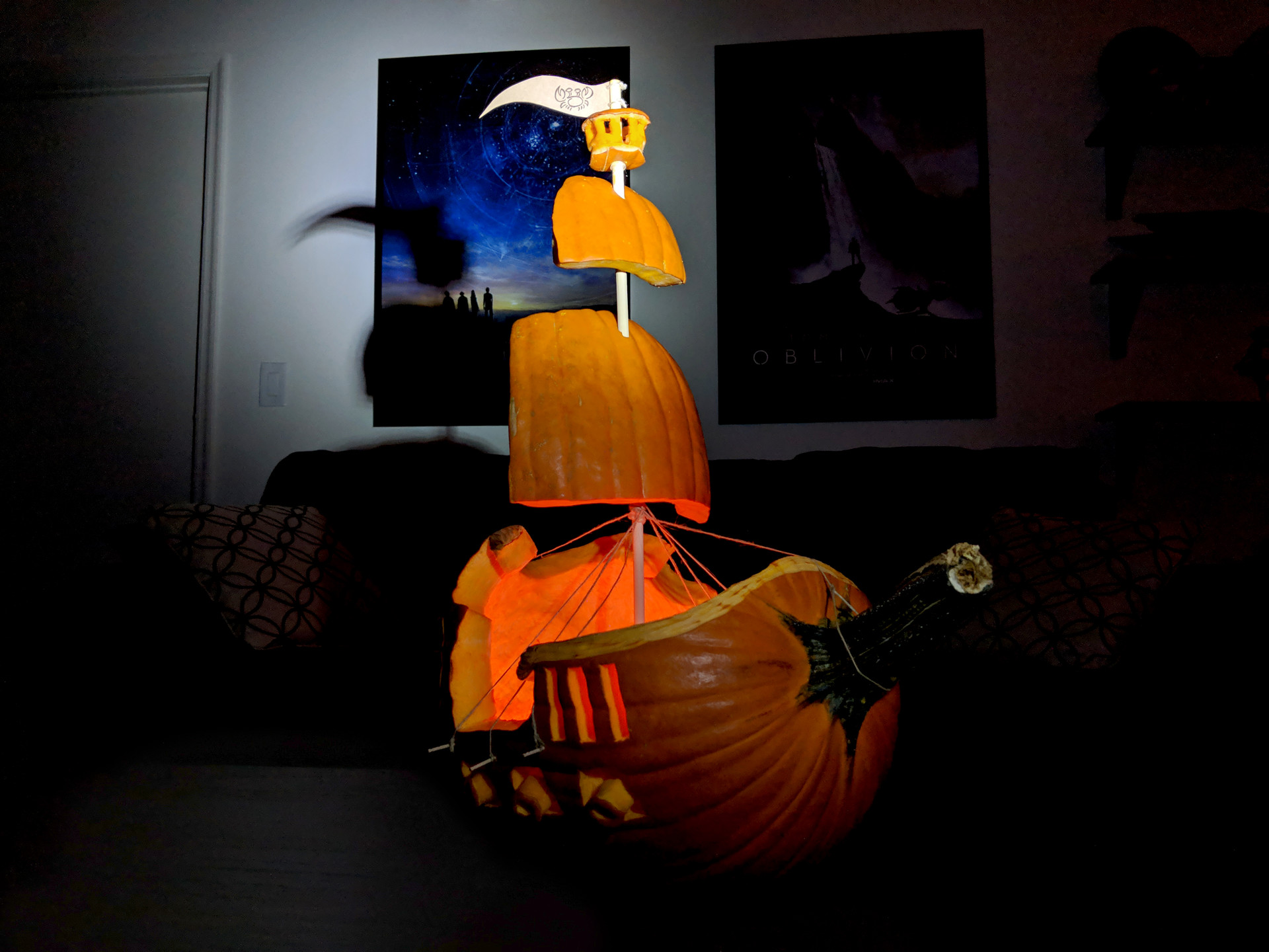 Pirate Ship Pumpkin Stencils