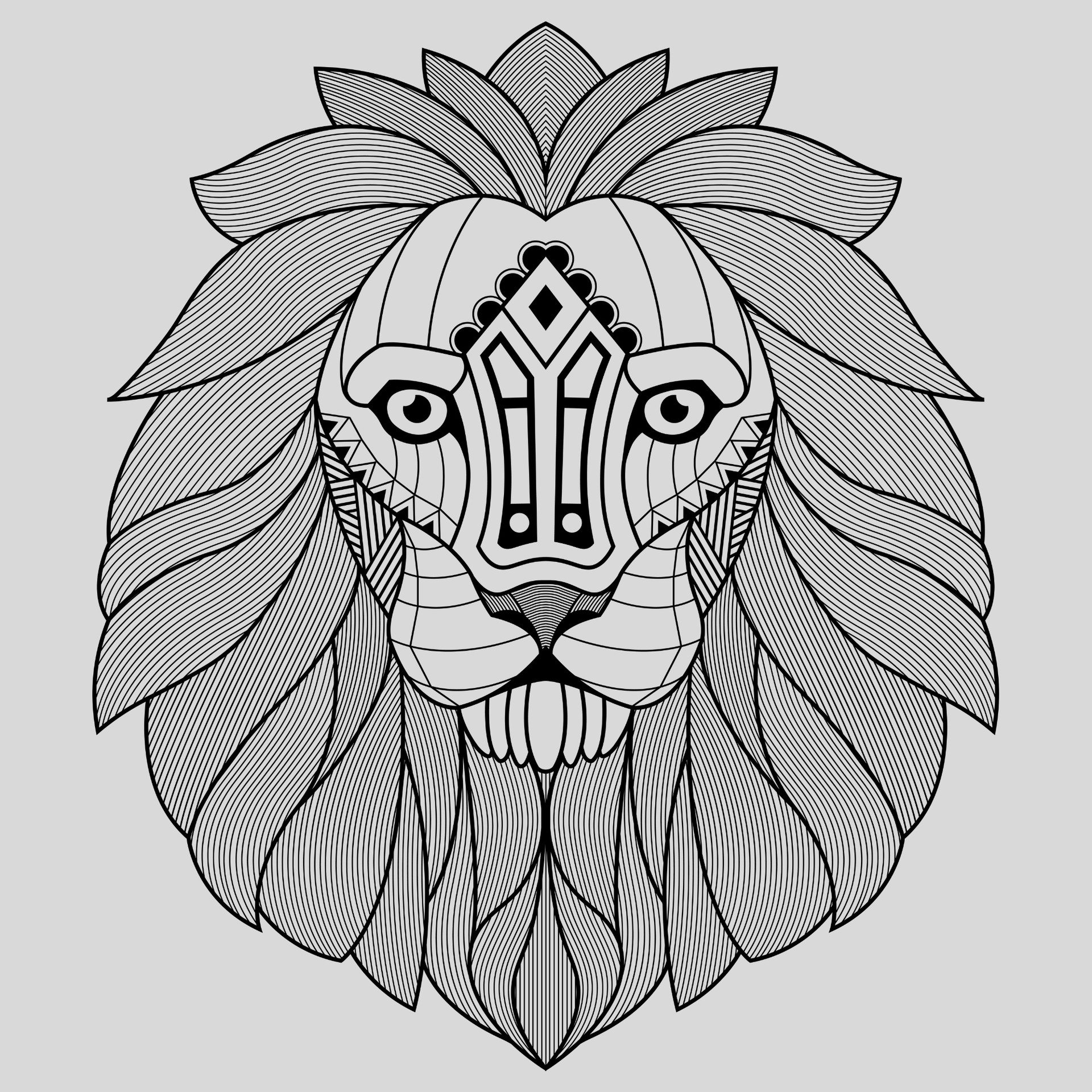 ArtStation - Zentangle lion