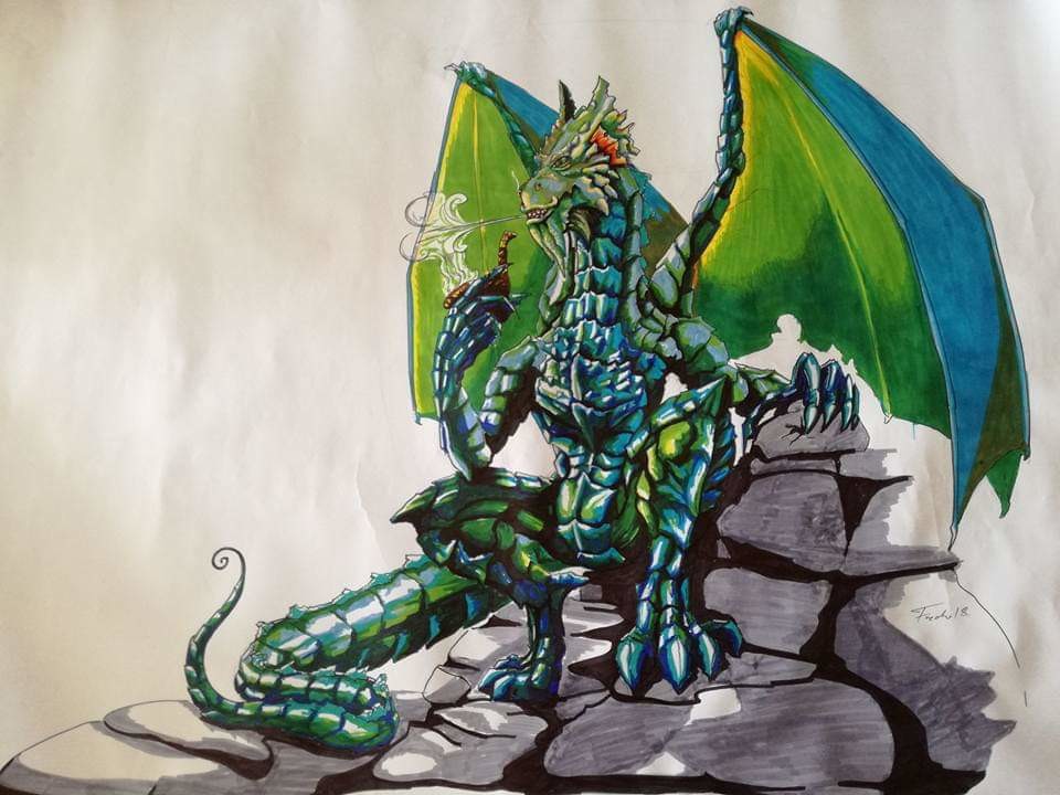 ArtStation - Blue dragon