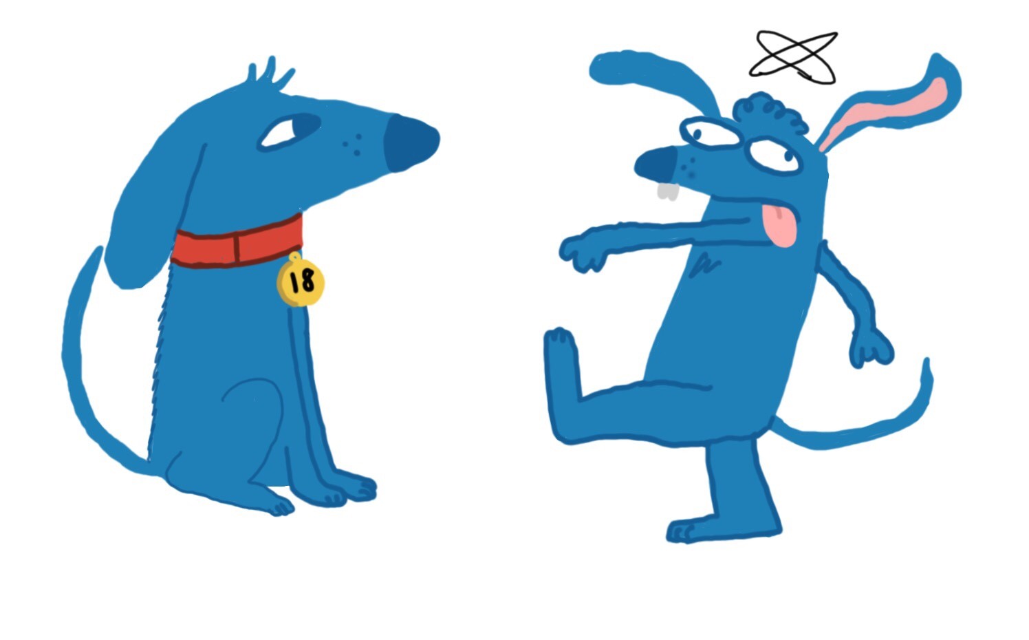 ArtStation - Dippy Dog and Clever Dog