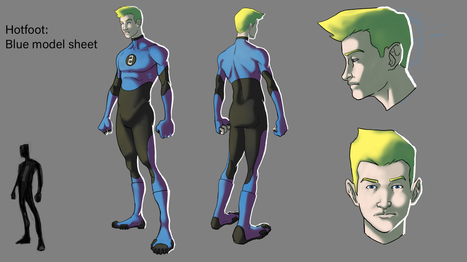 Francesco Cammardella - Hotfoot: Blue model sheet
