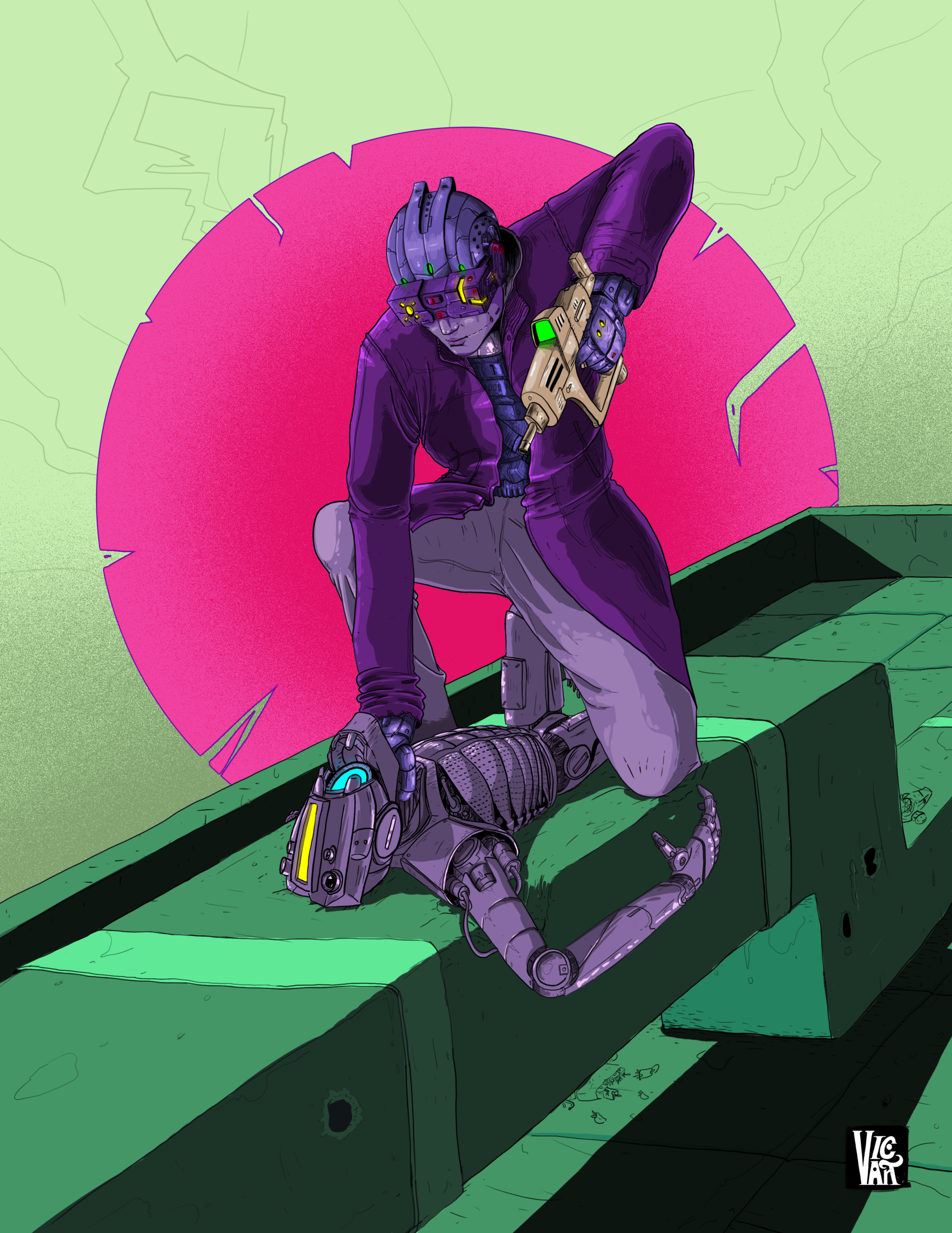 ArtStation - The last man stand.... or machine