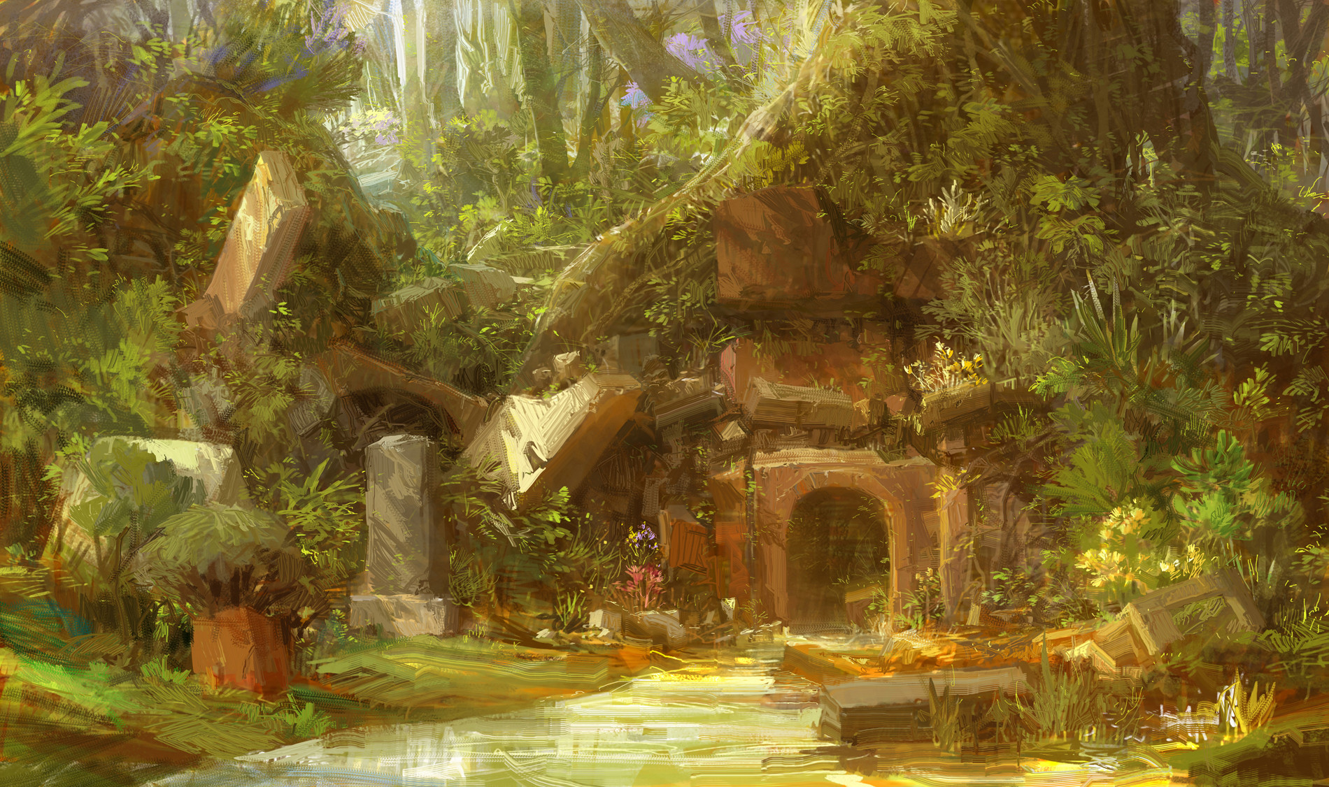 ArtStation - Forest_ruins