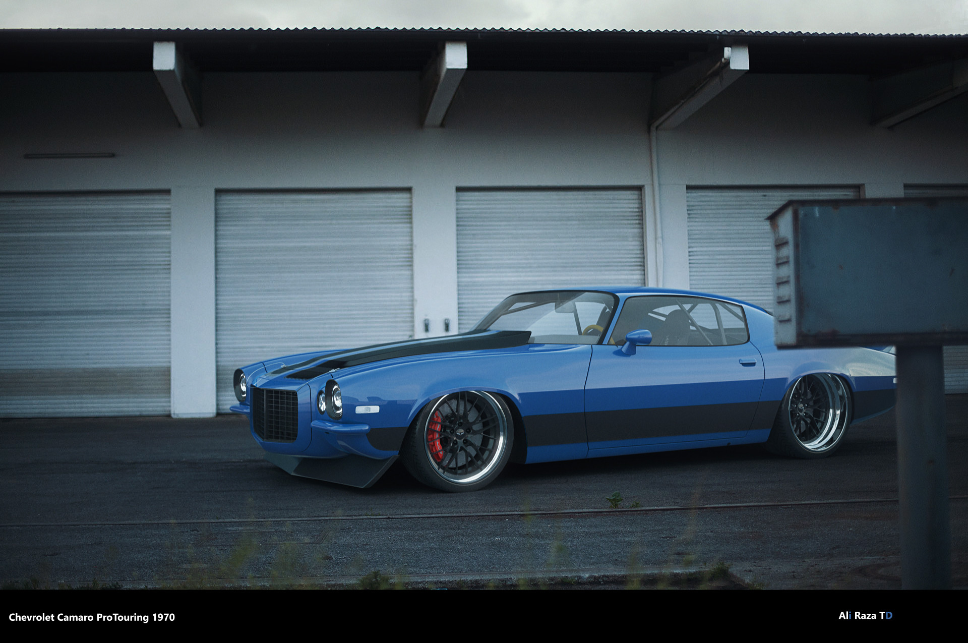 ArtStation - Photoreal Rendering in Vray 🙂 Chevrolet Camaro ProTouring 1970