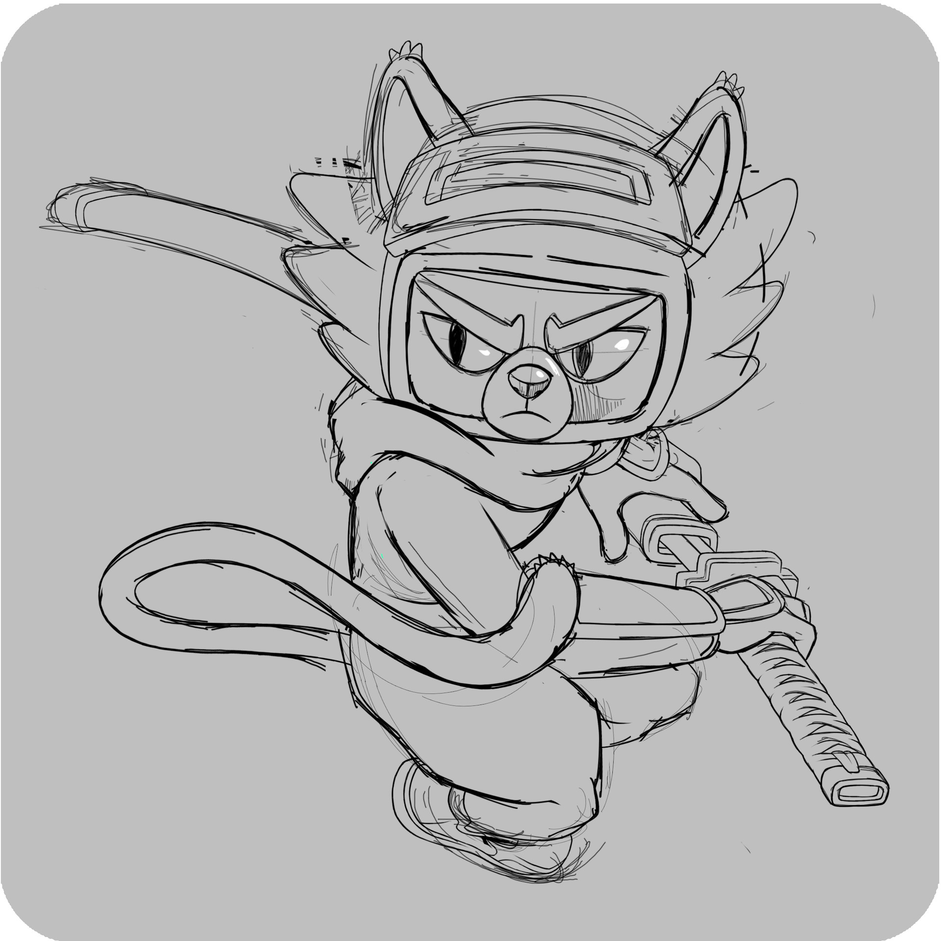 how to draw ninja cat