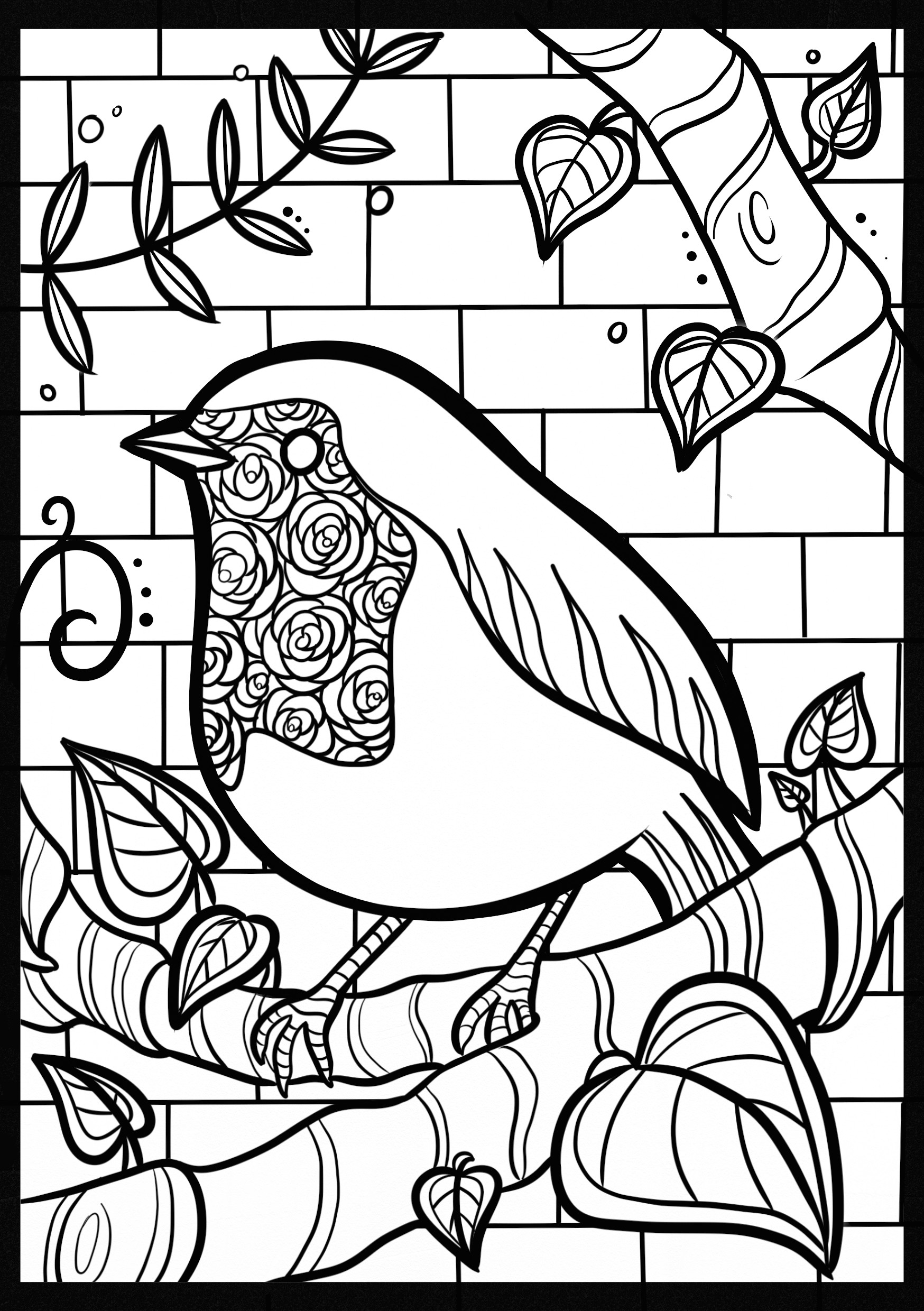 easy secret garden coloring pages