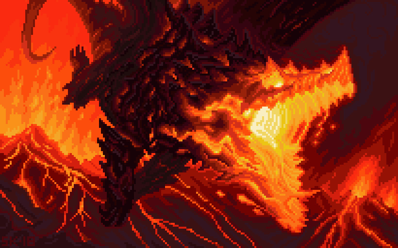 dragon art pixel