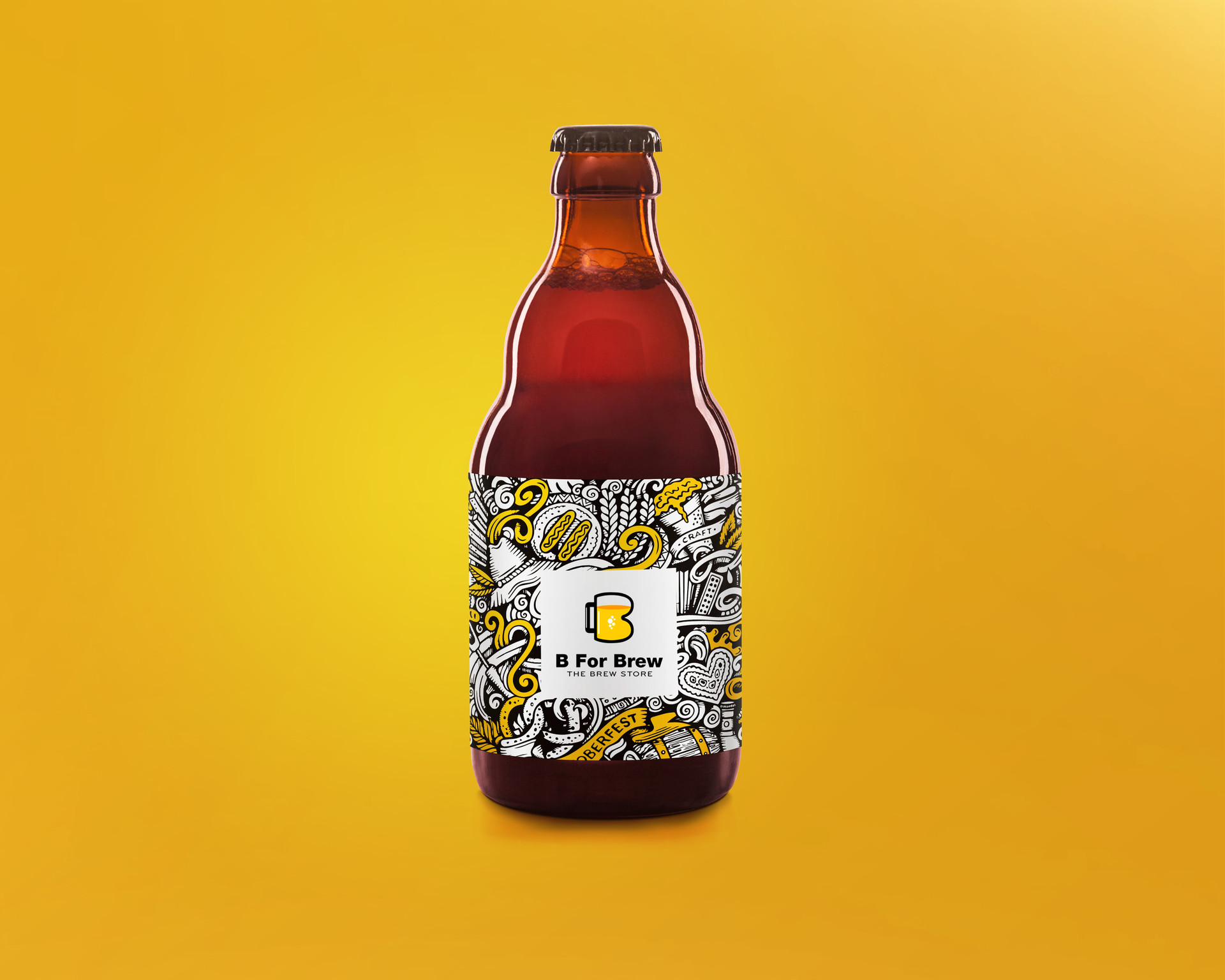 ArtStation - B FOR BREW BOTTLE DESIGN