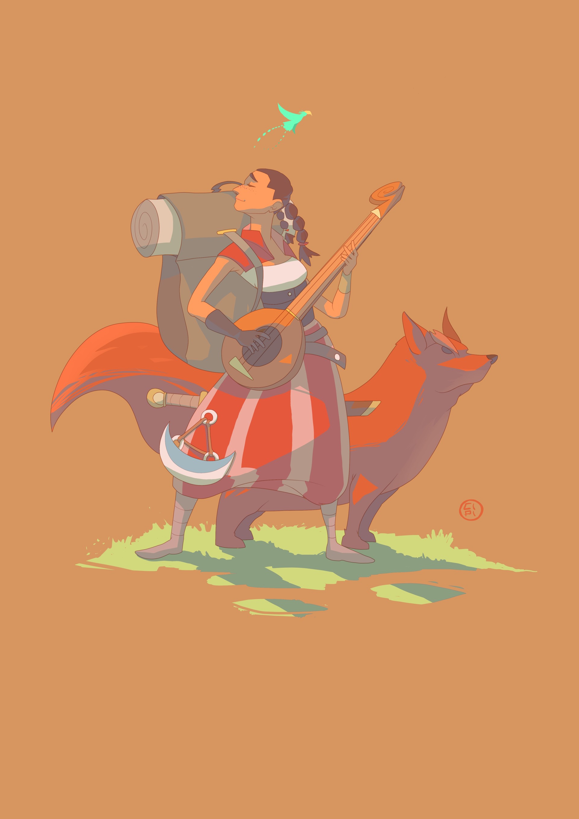 ArtStation - Bard and Red